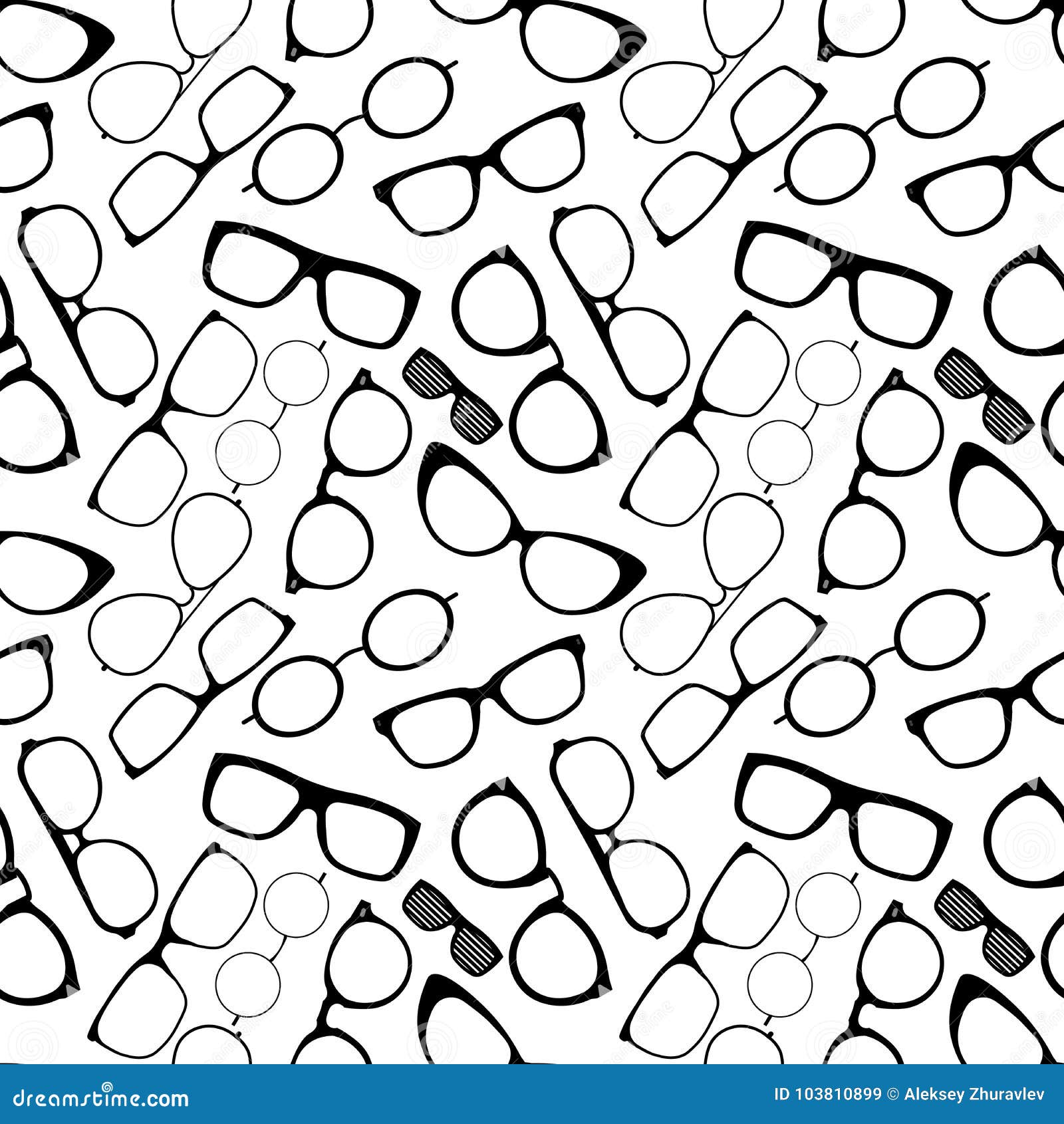 Seamless Pattern with Glasses. Stock Vector - Illustration of ...