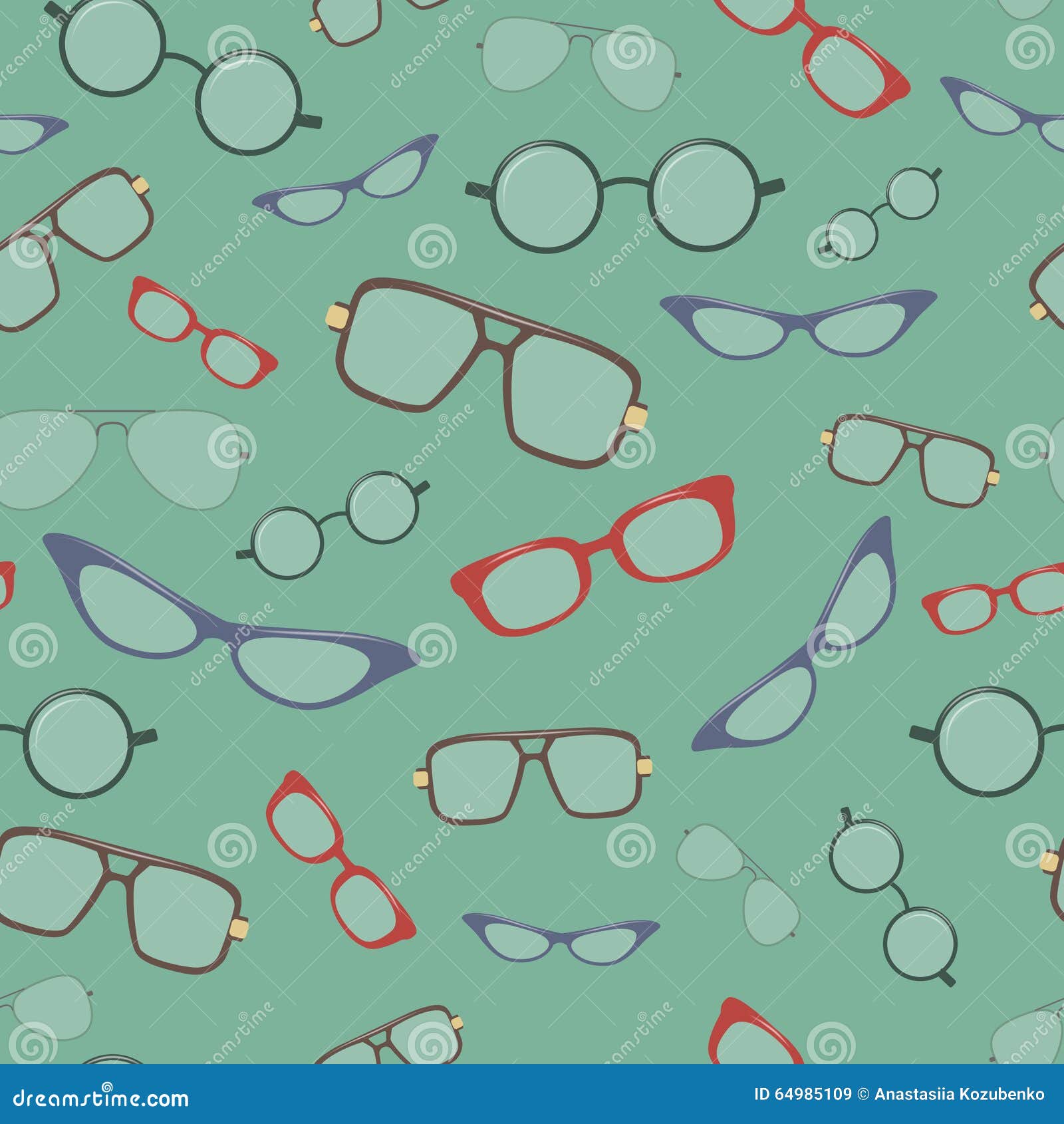 Seamless pattern glasses stock illustration. Illustration of feature ...