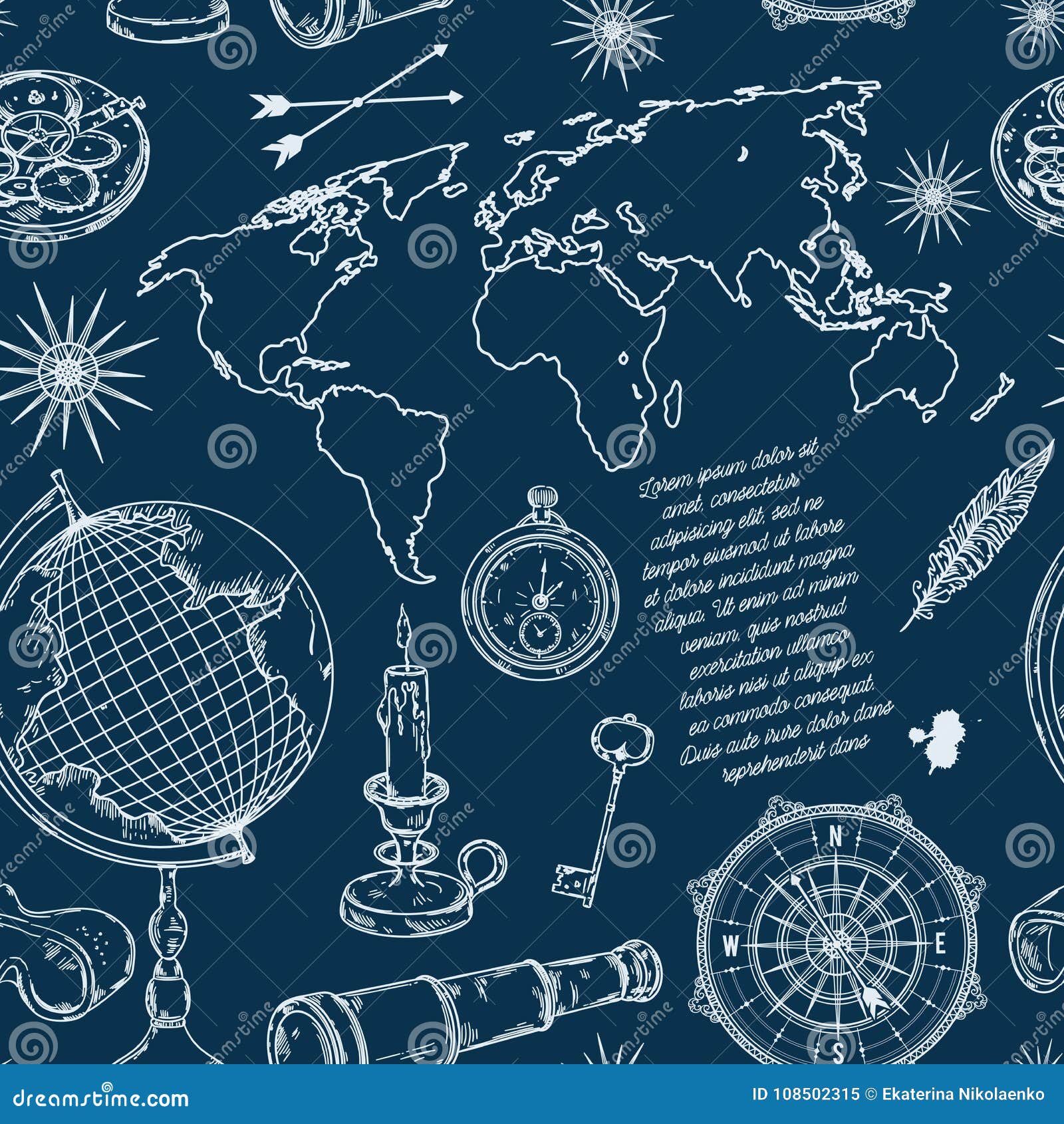 Compass, World Map, Travel, Expedition, Geography Royalty-Free Stock ...