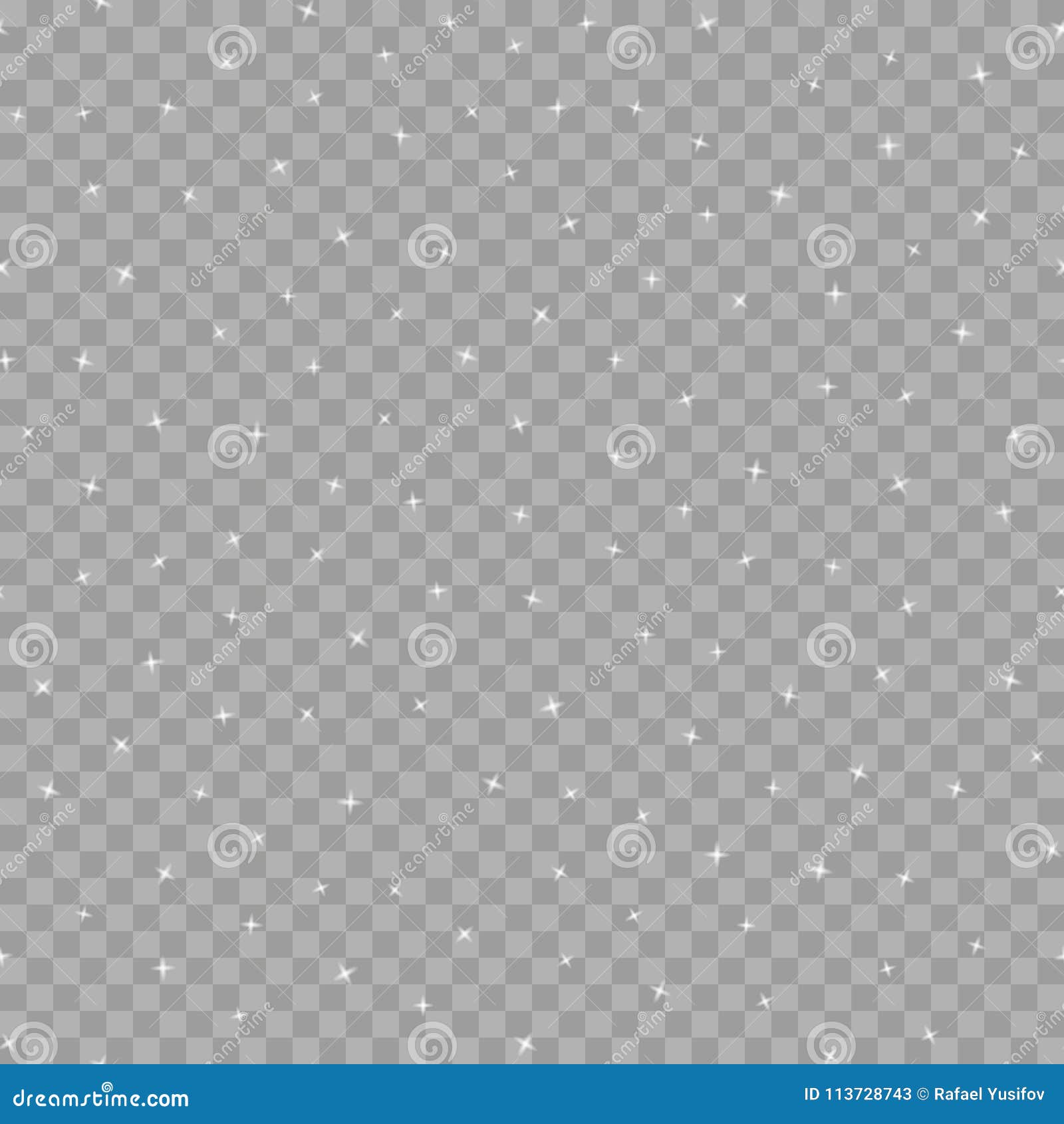 Seamless Pattern with Glowing Lights Stars on Transparent Background ...