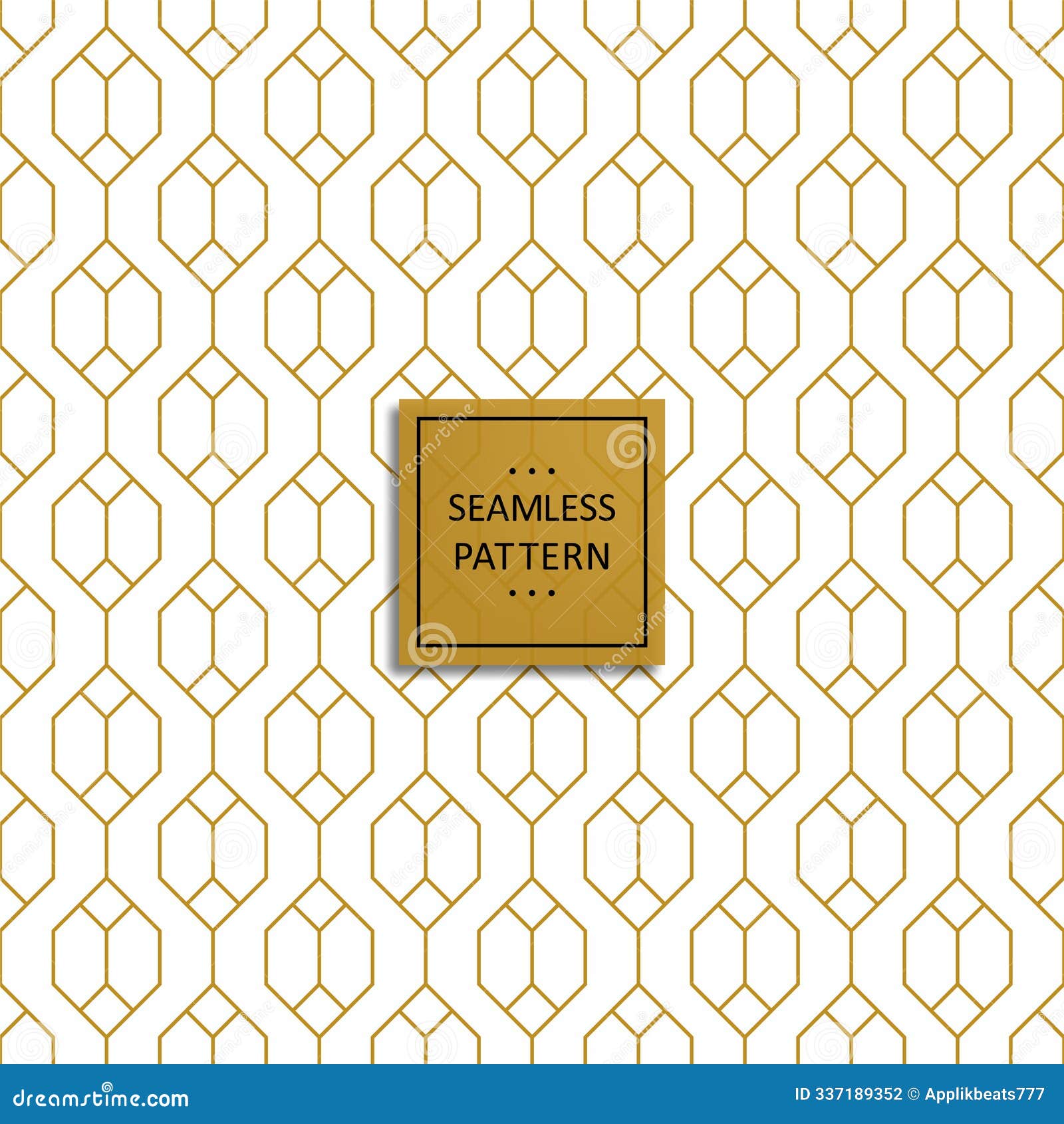 Seamless Pattern of Gold Grid on White Background Stock Vector ...