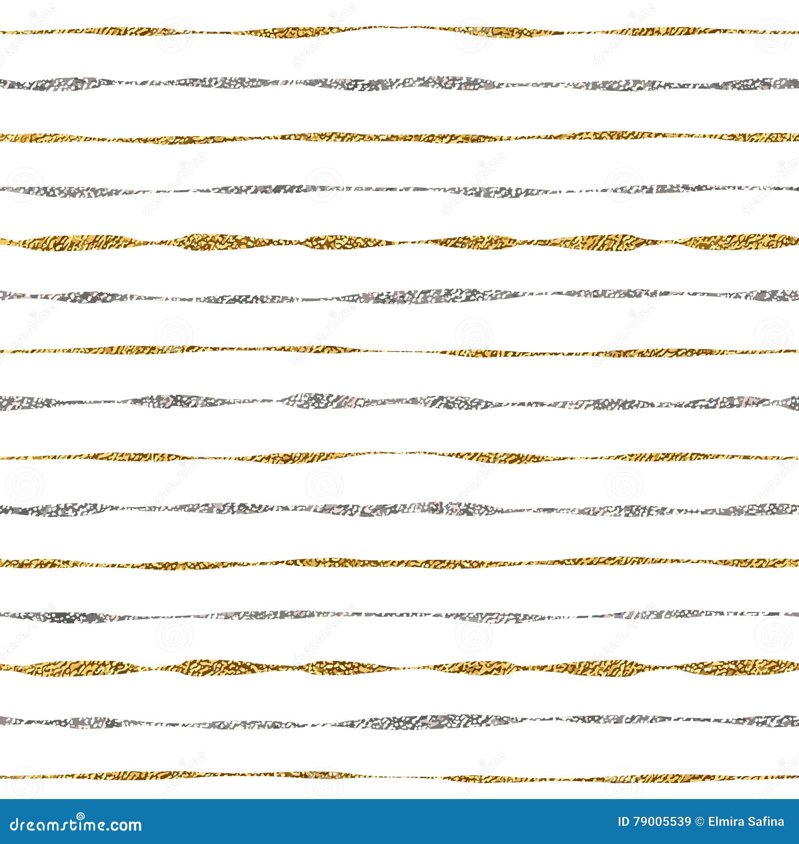 Seamless Pattern of Gold and Silver Stripes Stock Vector - Illustration ...