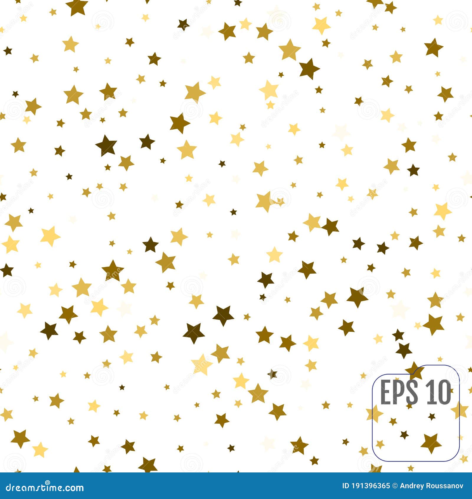 Seamless Pattern with Gold Stars Stock Vector - Illustration of corner ...