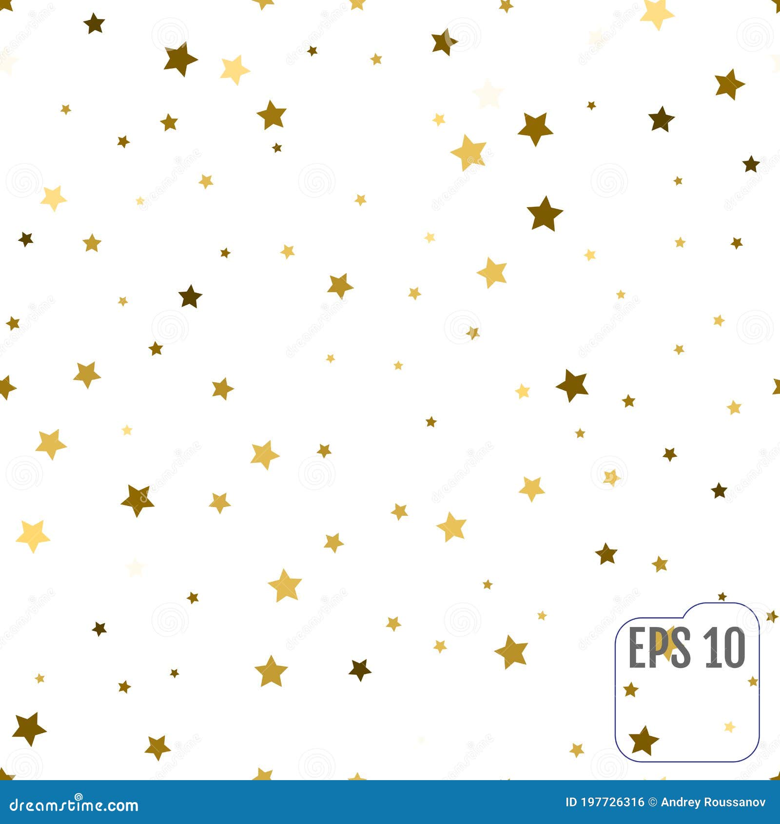 Seamless Pattern with Gold Stars Stock Vector - Illustration of corner ...