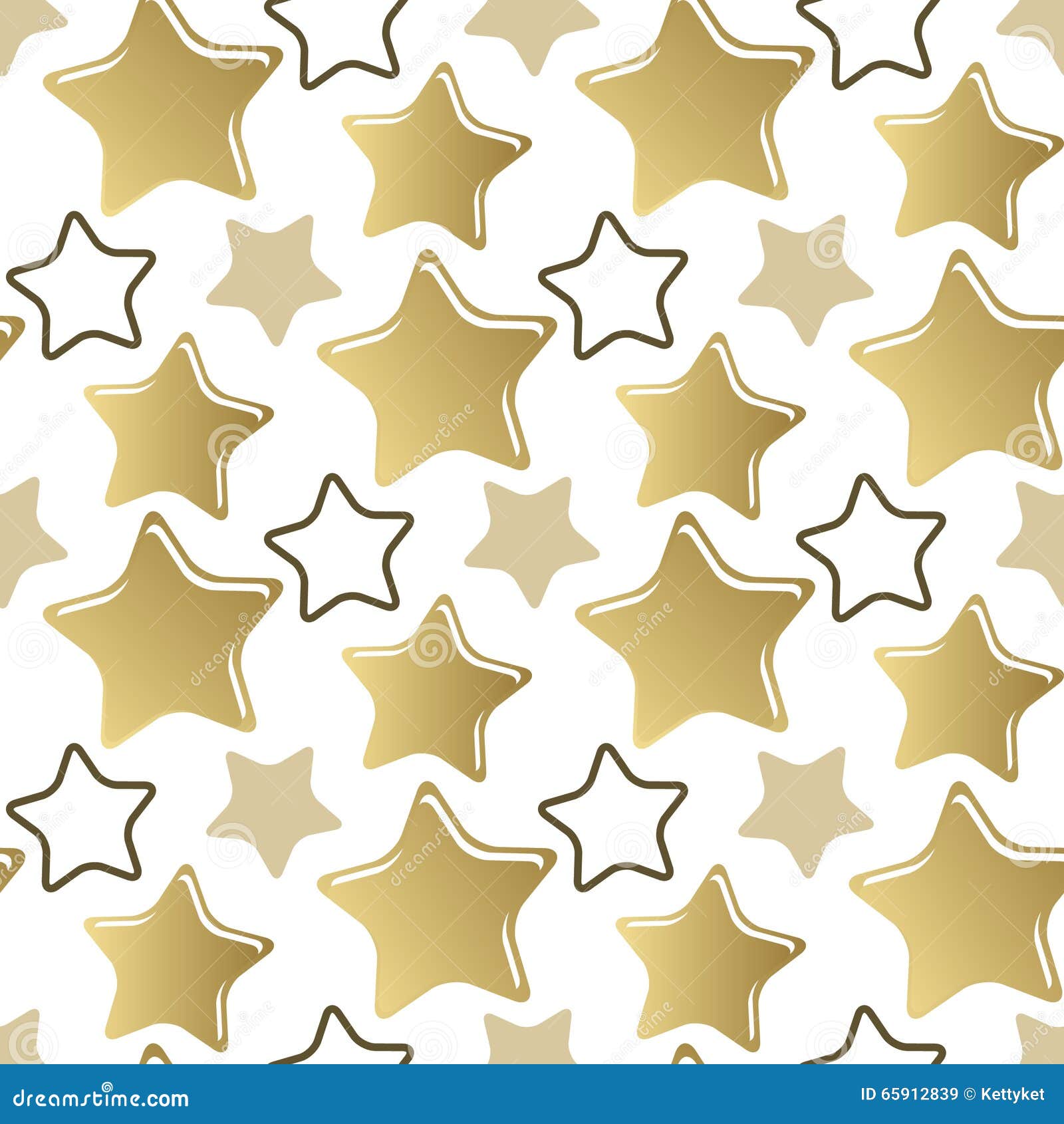 Seamless Pattern Gold Stars. Vector Illustration Stock Vector ...