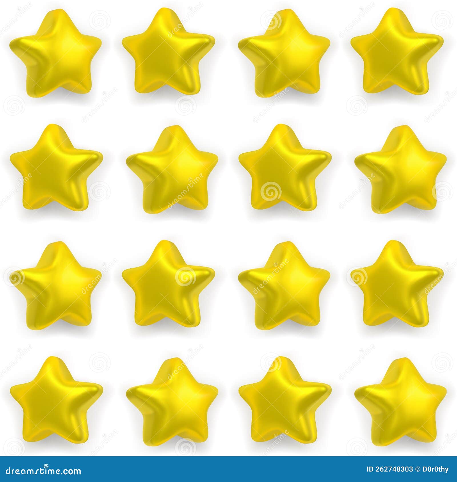 Seamless Pattern with Gold Stars on a White Background Stock Vector ...