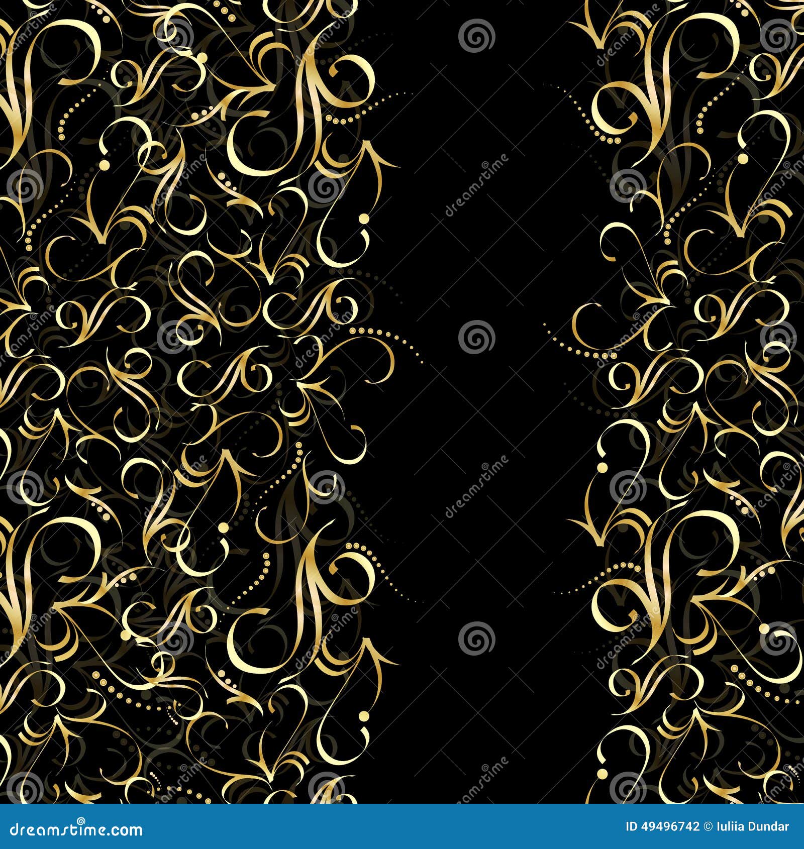 Seamless pattern gold stock vector. Illustration of modern - 49496742