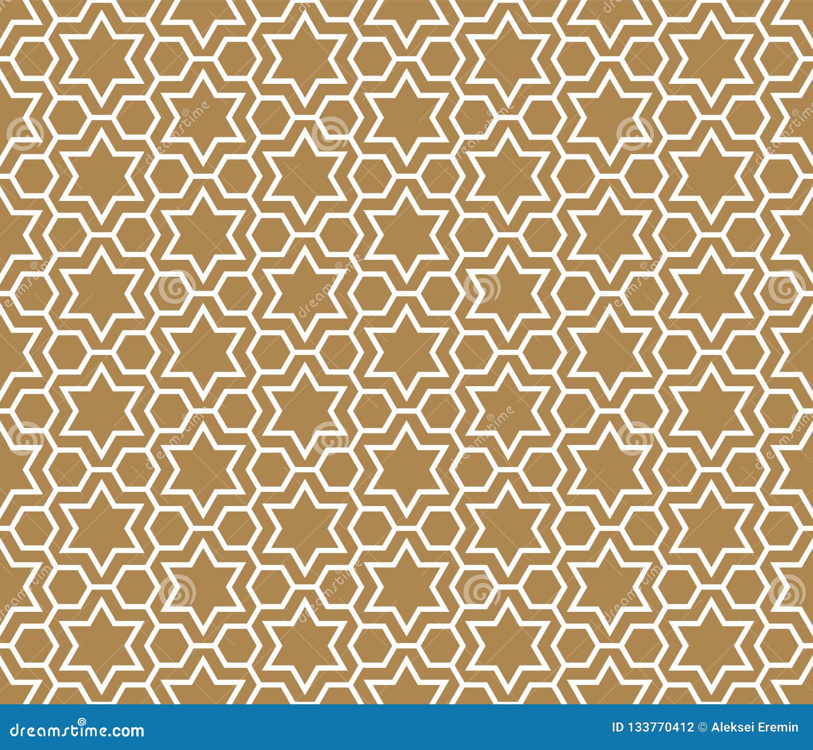 Seamless Simple Geometric Pattern with Six-pointed Stars and Hexagons ...