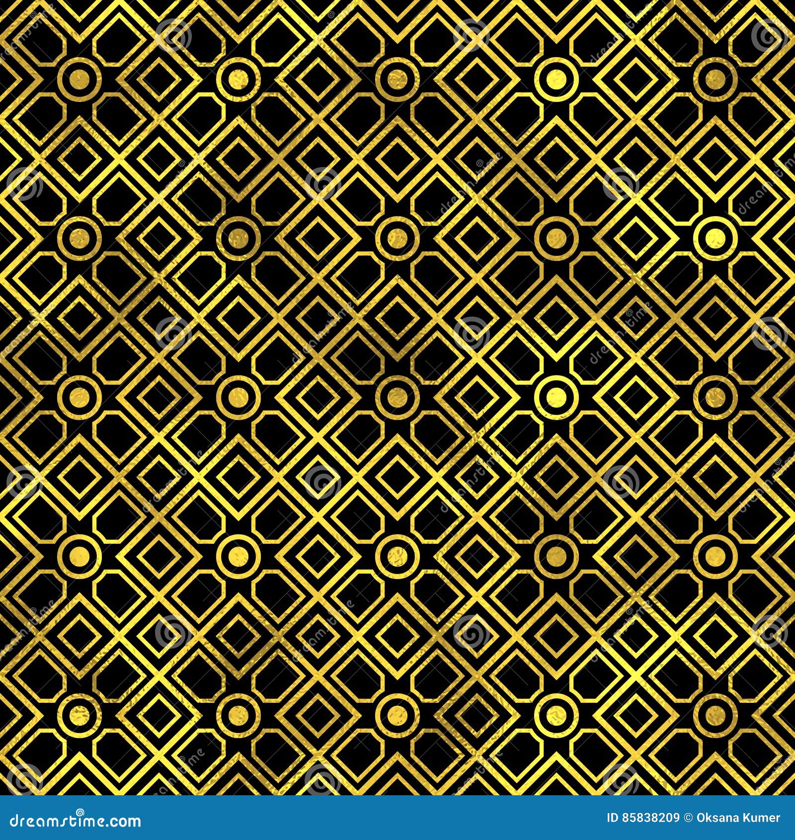 Seamless Pattern. Golden Vector Fashion Background Stock Vector ...