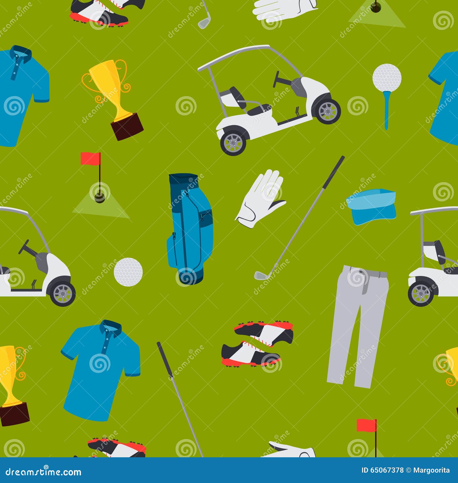 Seamless pattern golf stock vector. Illustration of fabric - 65067378