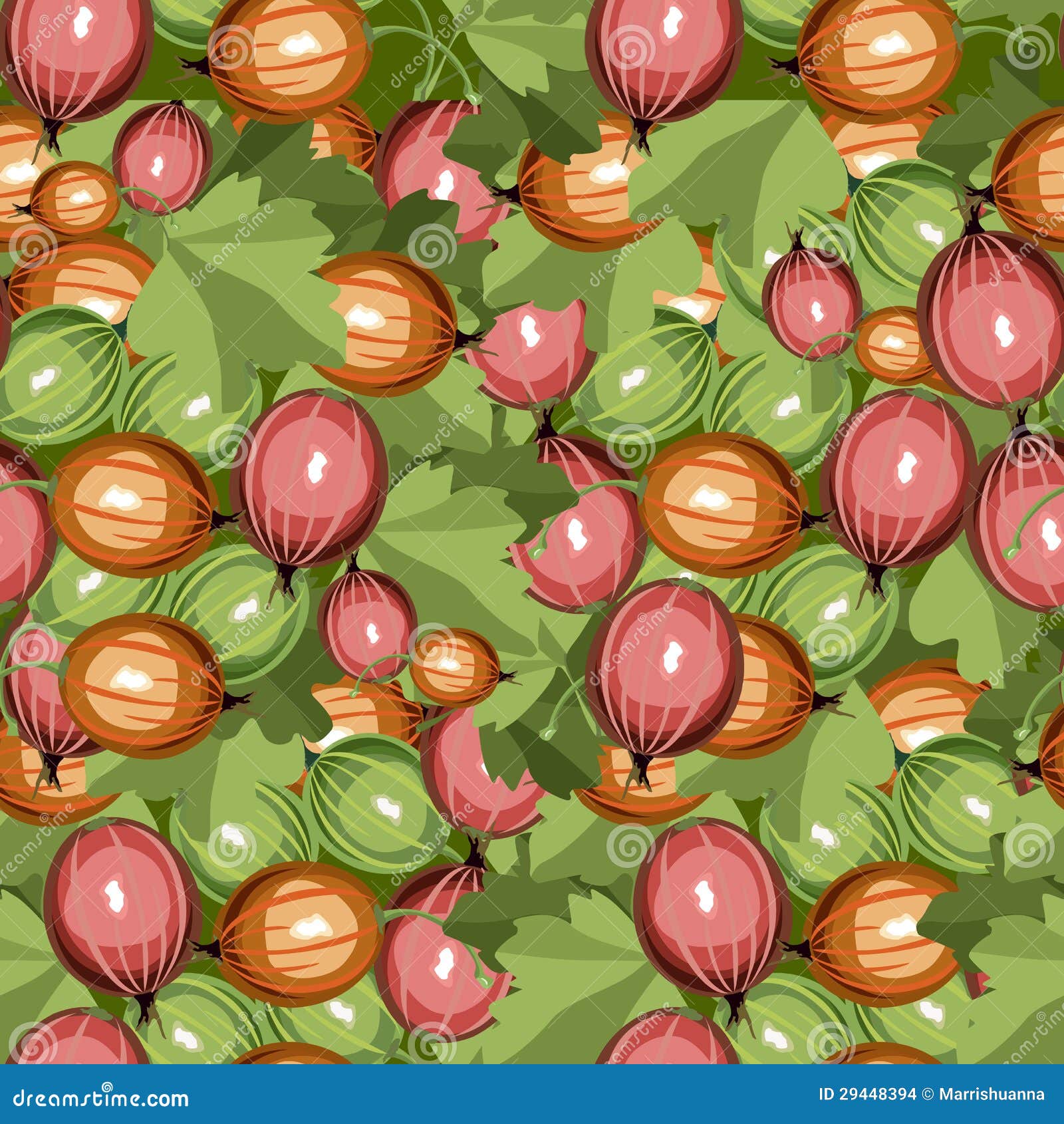 Seamless Pattern Gooseberry Stock Vector - Illustration of elegance ...