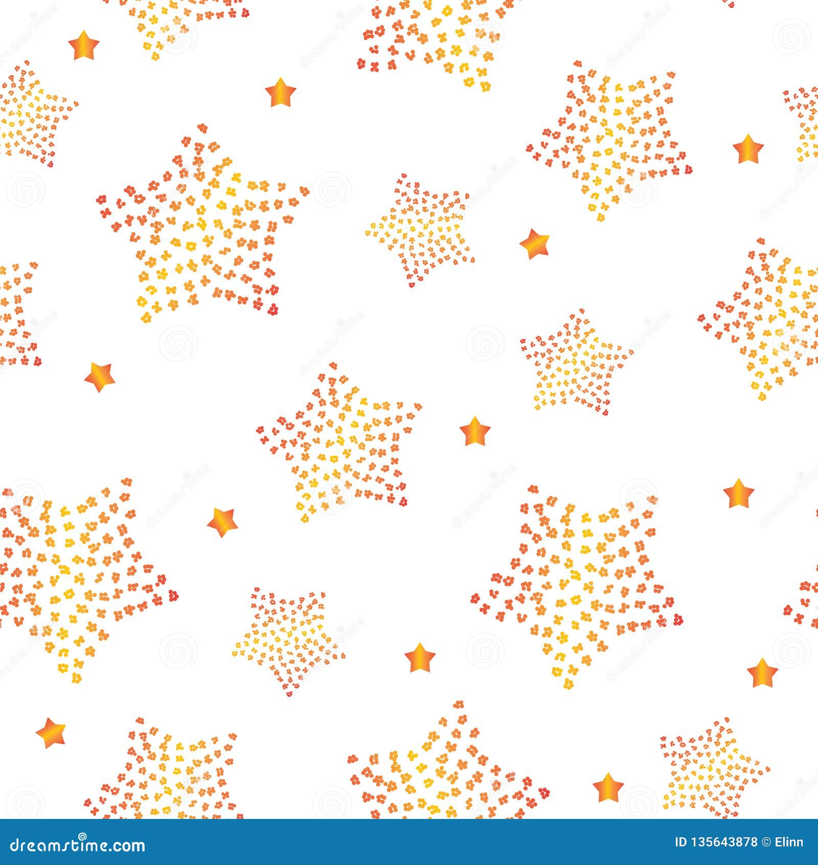 Seamless Pattern of Gradient Stars Stock Vector - Illustration of ...