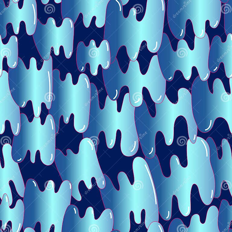 Seamless Pattern in a Graffiti Style with Gradient Chaotic Wave Shapes ...