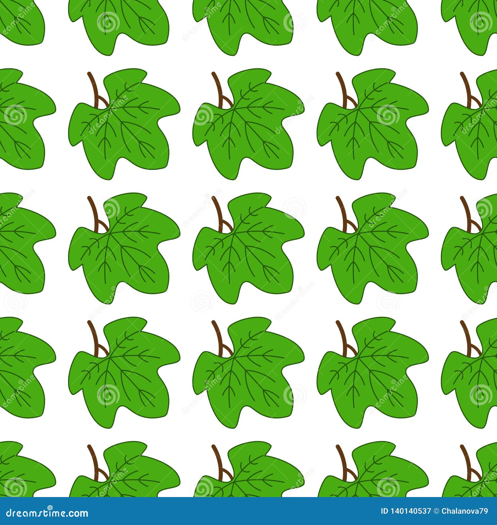 Seamless Pattern with Grape Leaves. Abstract Silhouette of Maples ...