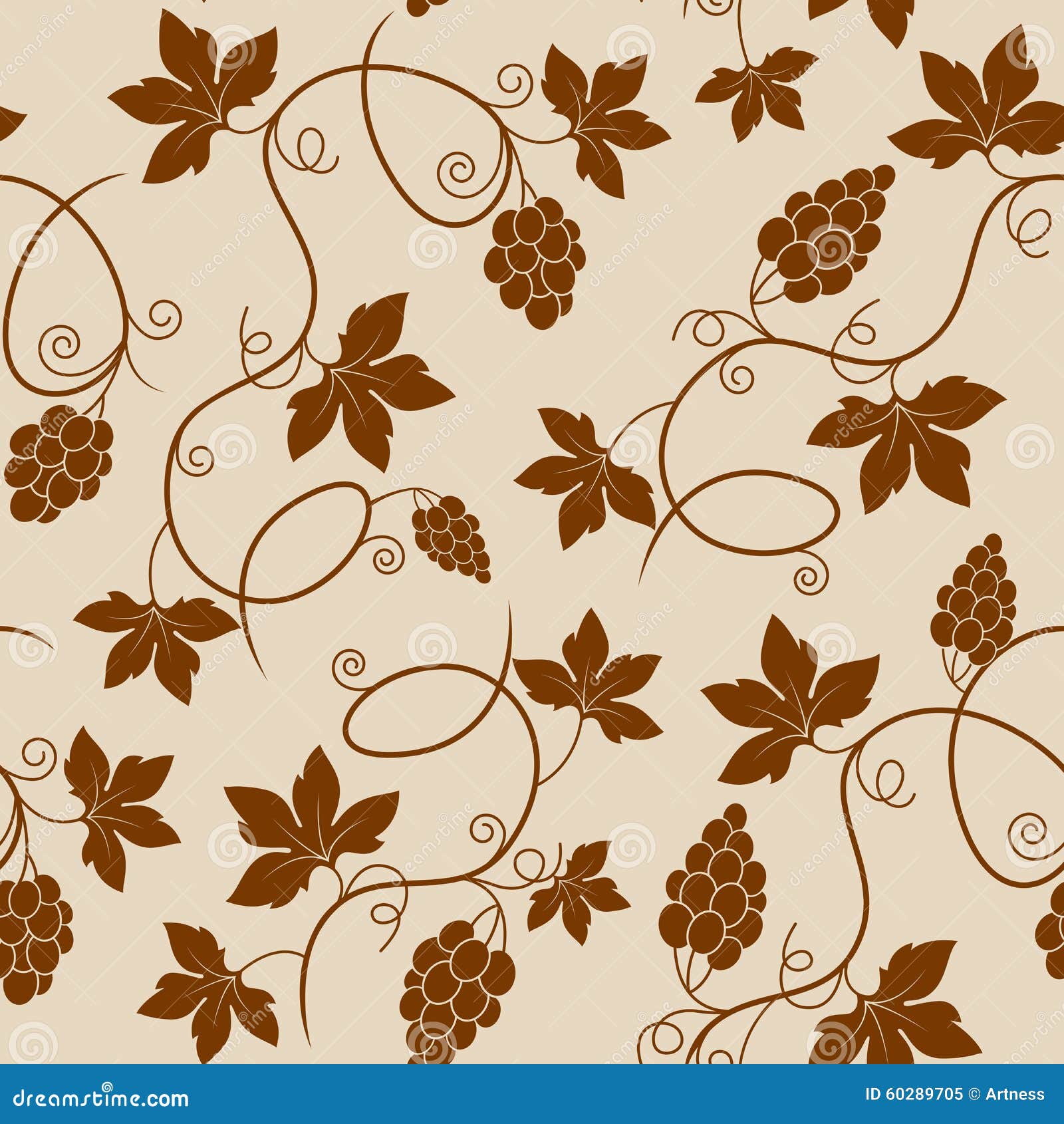 Seamless Pattern with Grapes Stock Vector - Illustration of food, leaf ...
