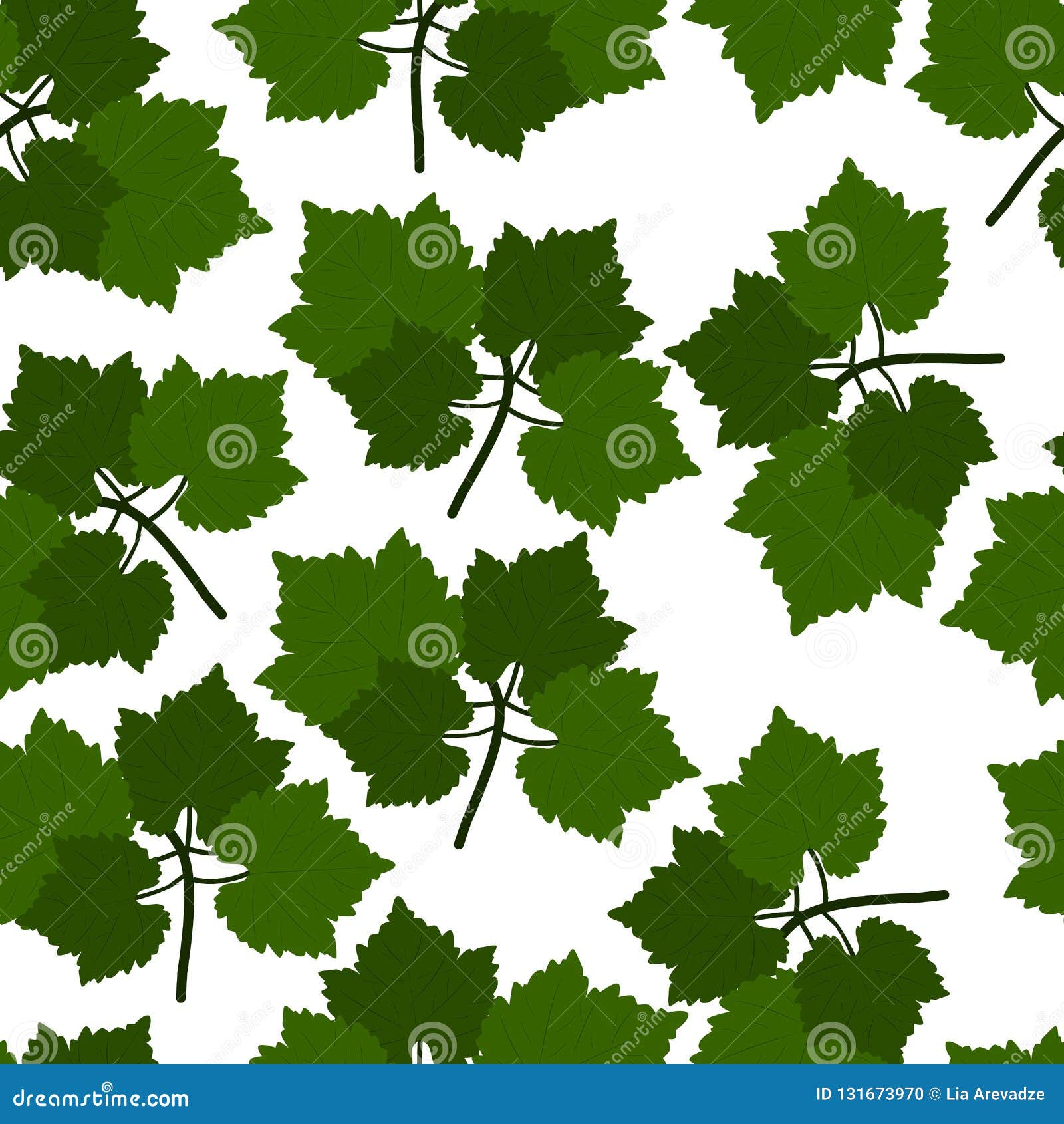 Seamless Pattern with Grapes and Leaves. Flat Design Illustration Stock ...