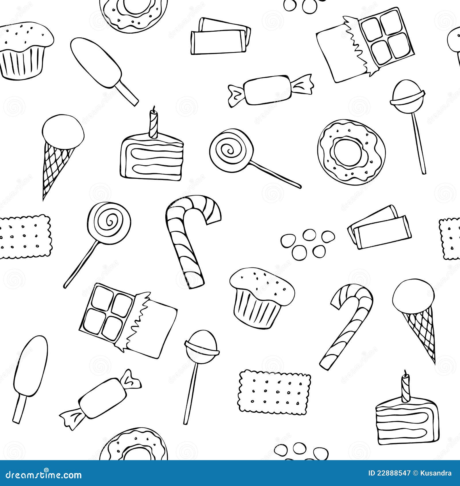 Seamless Pattern with Graphic Sweets Stock Vector - Illustration of ...