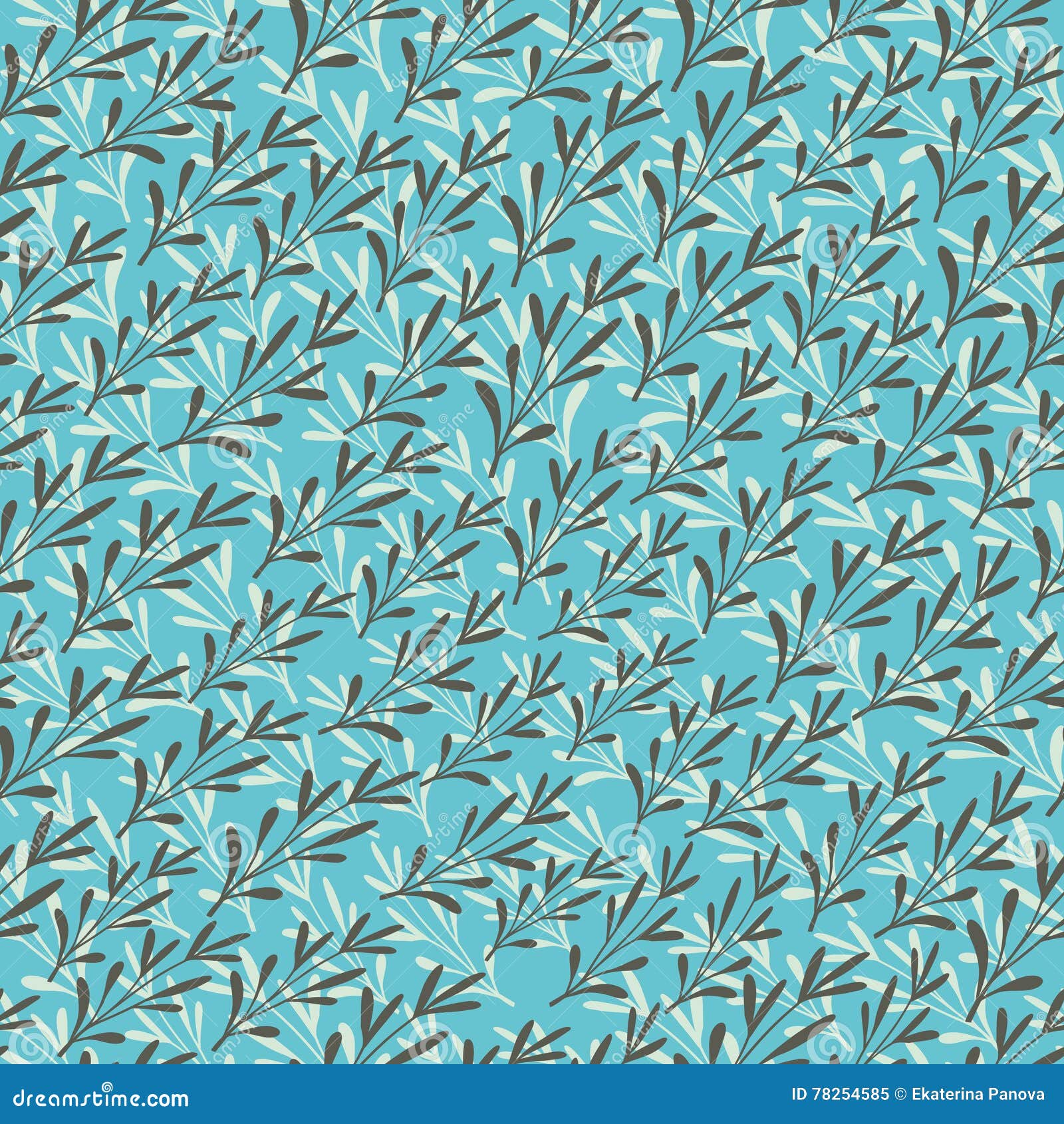 Seamless Pattern of Grass on Blue Background. Stock Vector ...