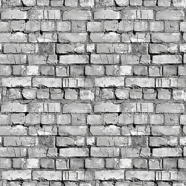 Seamless Pattern with Gray Brick Wall Texture. Stock Illustration ...