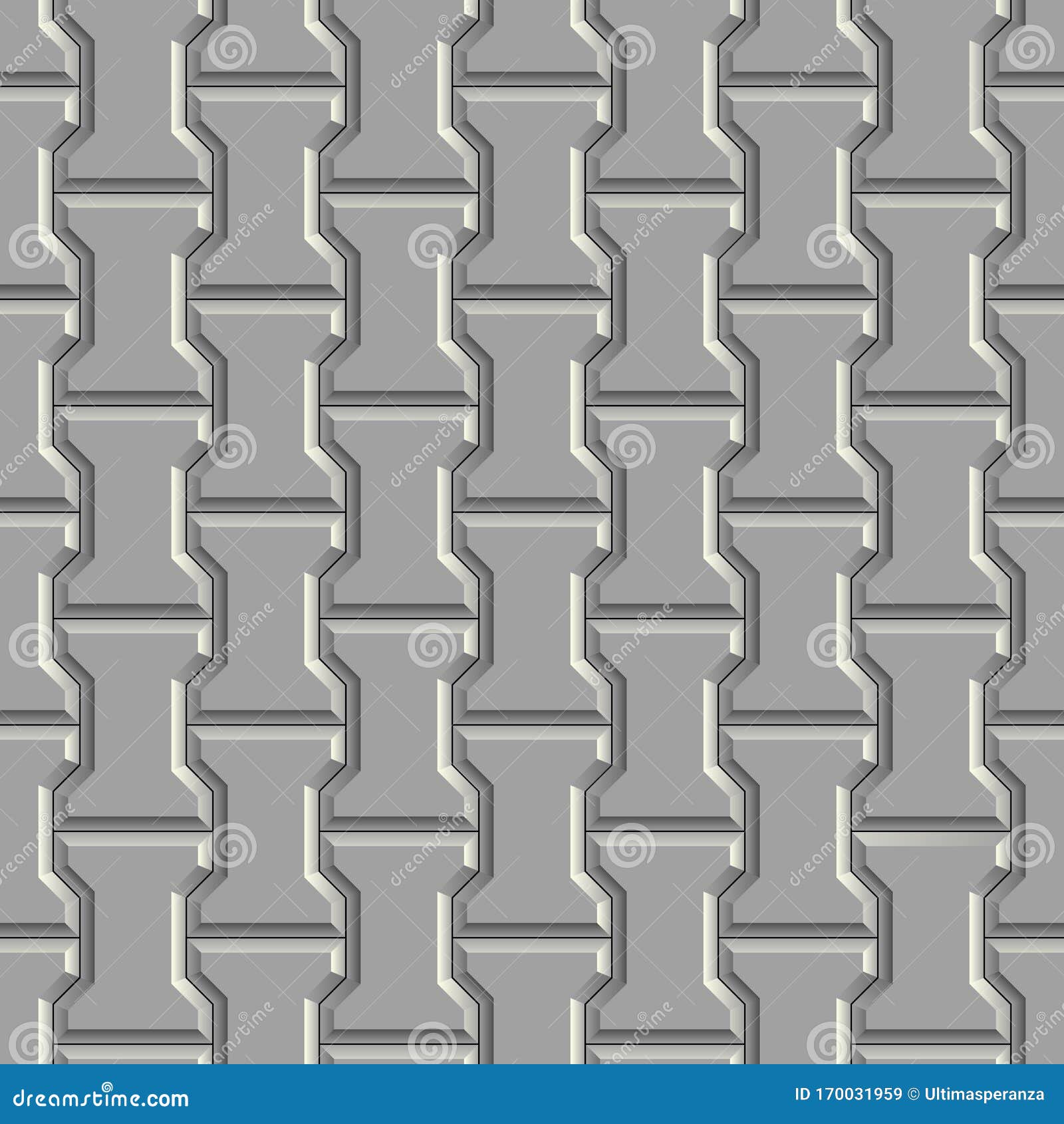 Seamless Pattern of Gray Concrete Pavement. 3D Repeating Pattern of ...