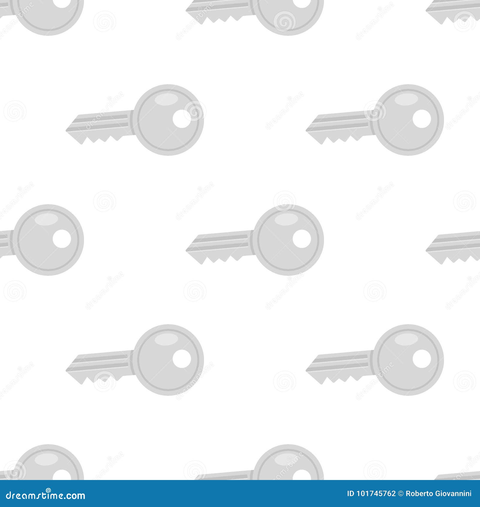 Gray Small Key Flat Icon Seamless Pattern Stock Vector - Illustration ...