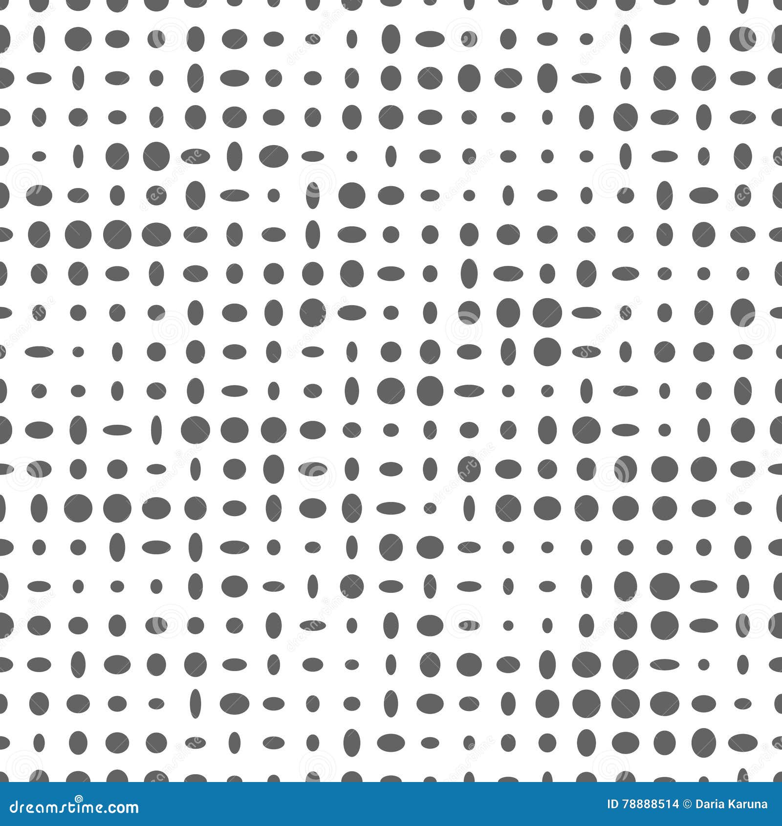Seamless Pattern with Gray Ovals on a White Background. Stock Vector ...