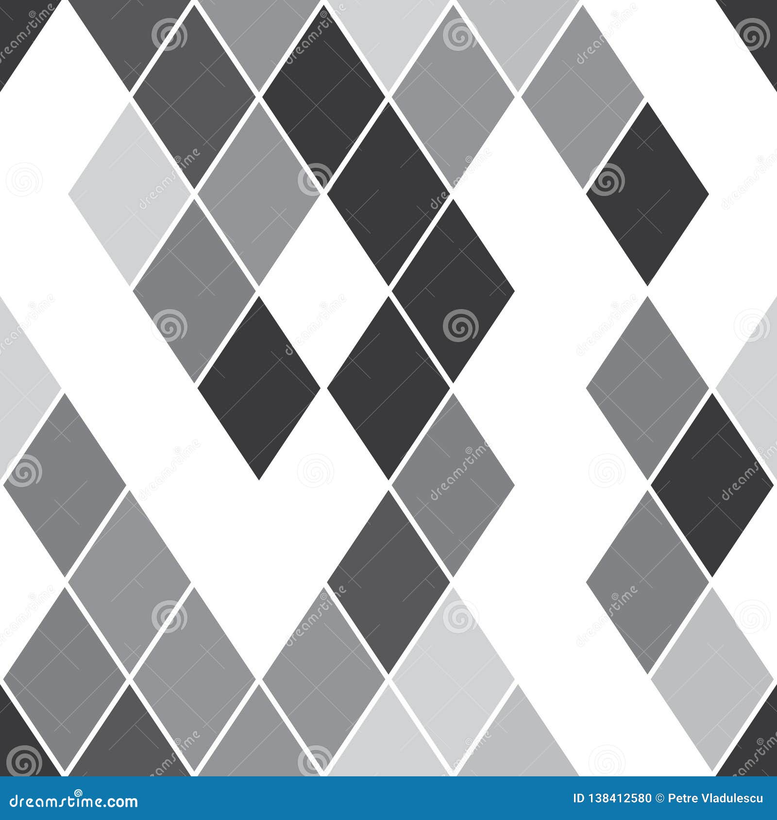Seamless Pattern with Gray Rhombus Stock Vector - Illustration of ...