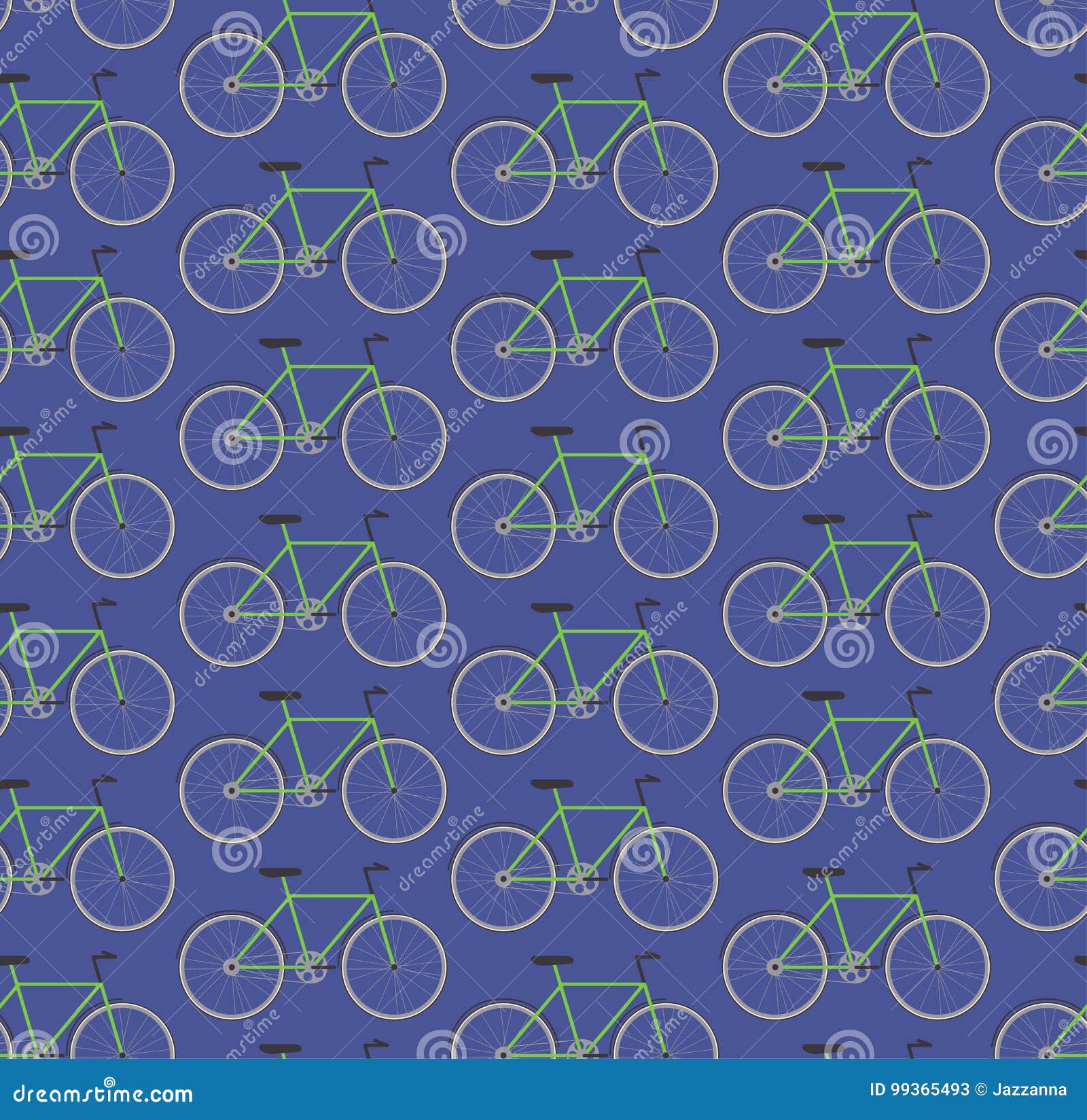 Seamless Pattern Green Bikes Stock Vector - Illustration of graphic ...