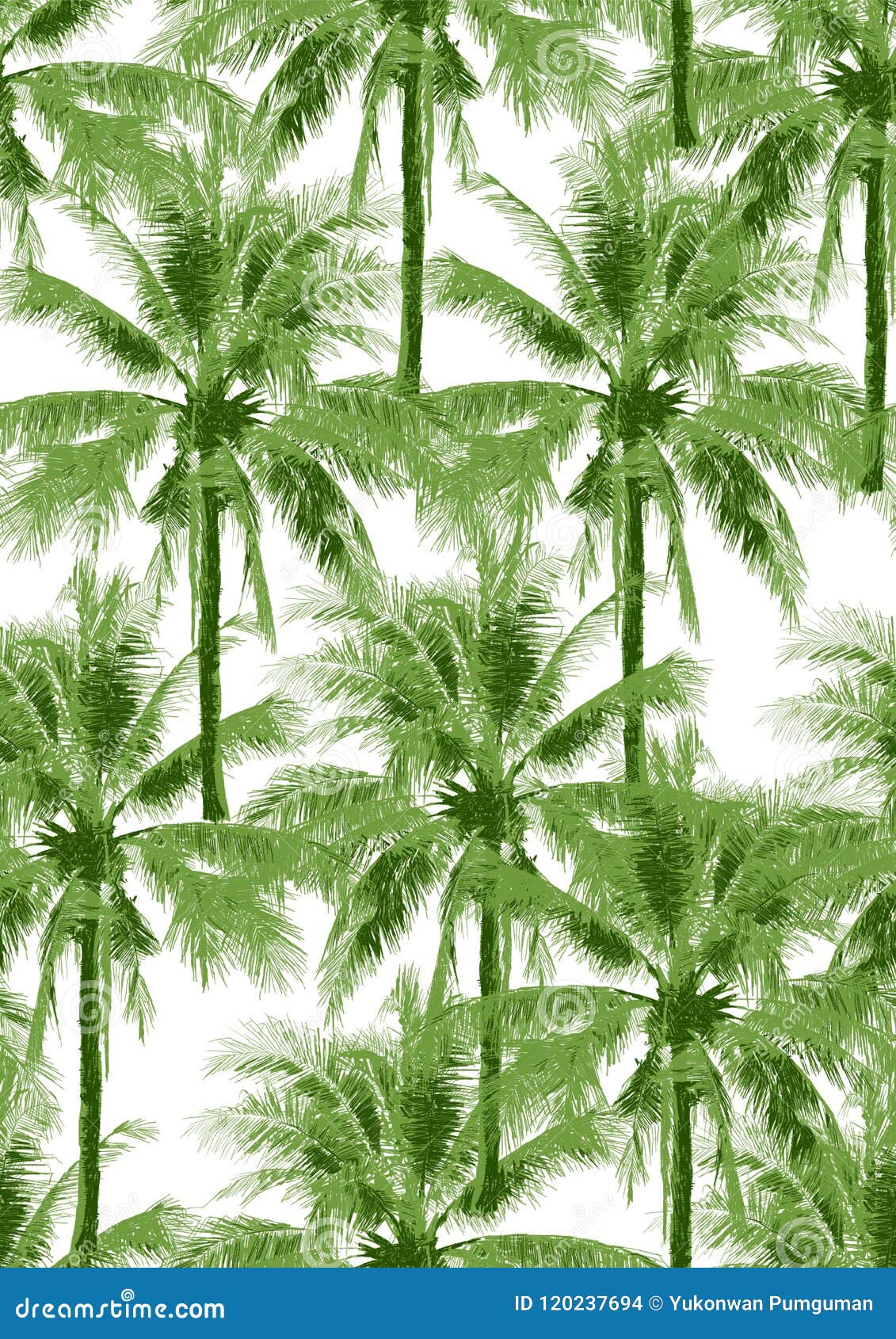 Green Coconut With Long Pinnate Palm Leaf And White Inner Flesh Vector ...