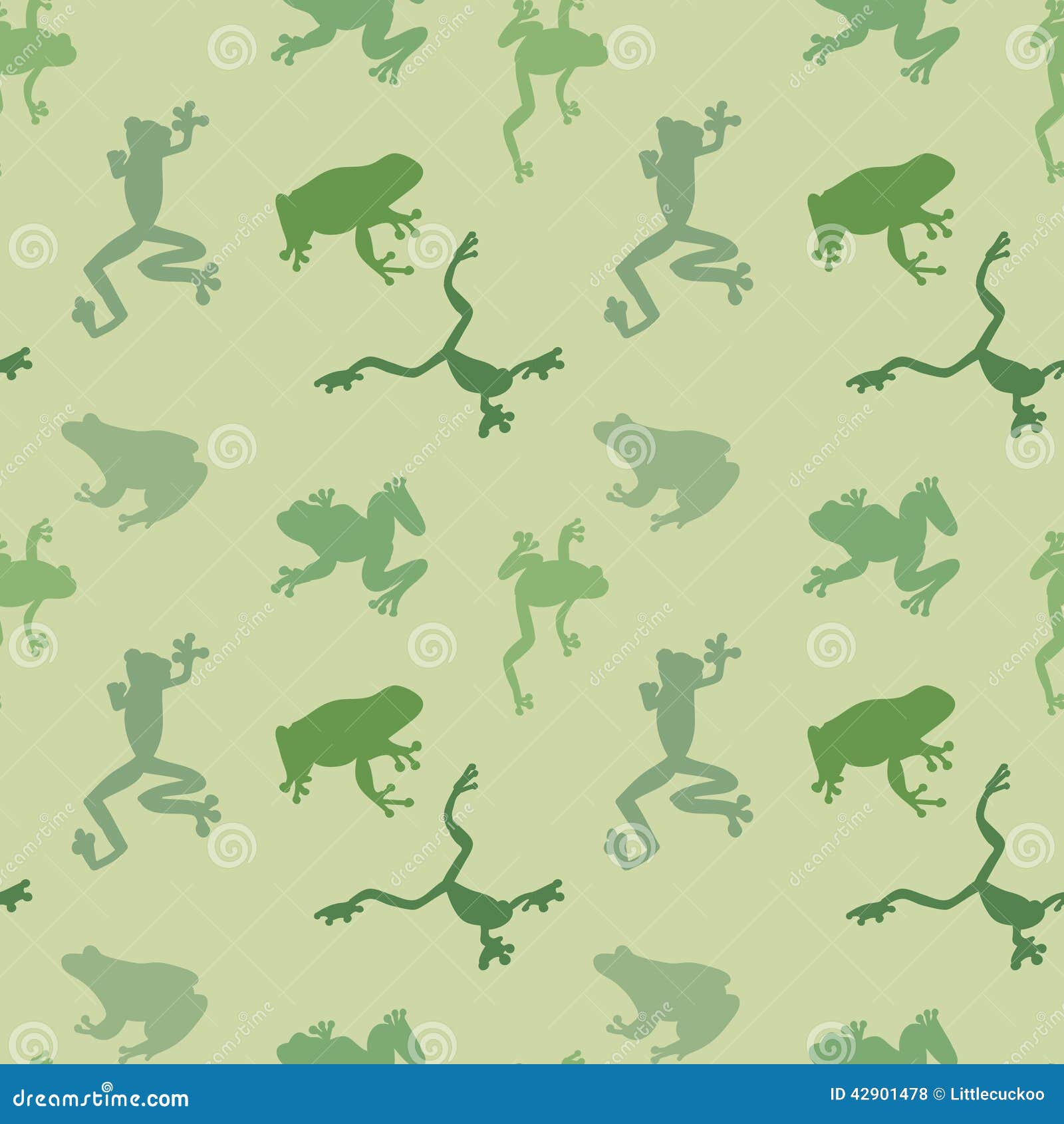 Seamless Pattern of Green Frog Stock Vector - Illustration of ...