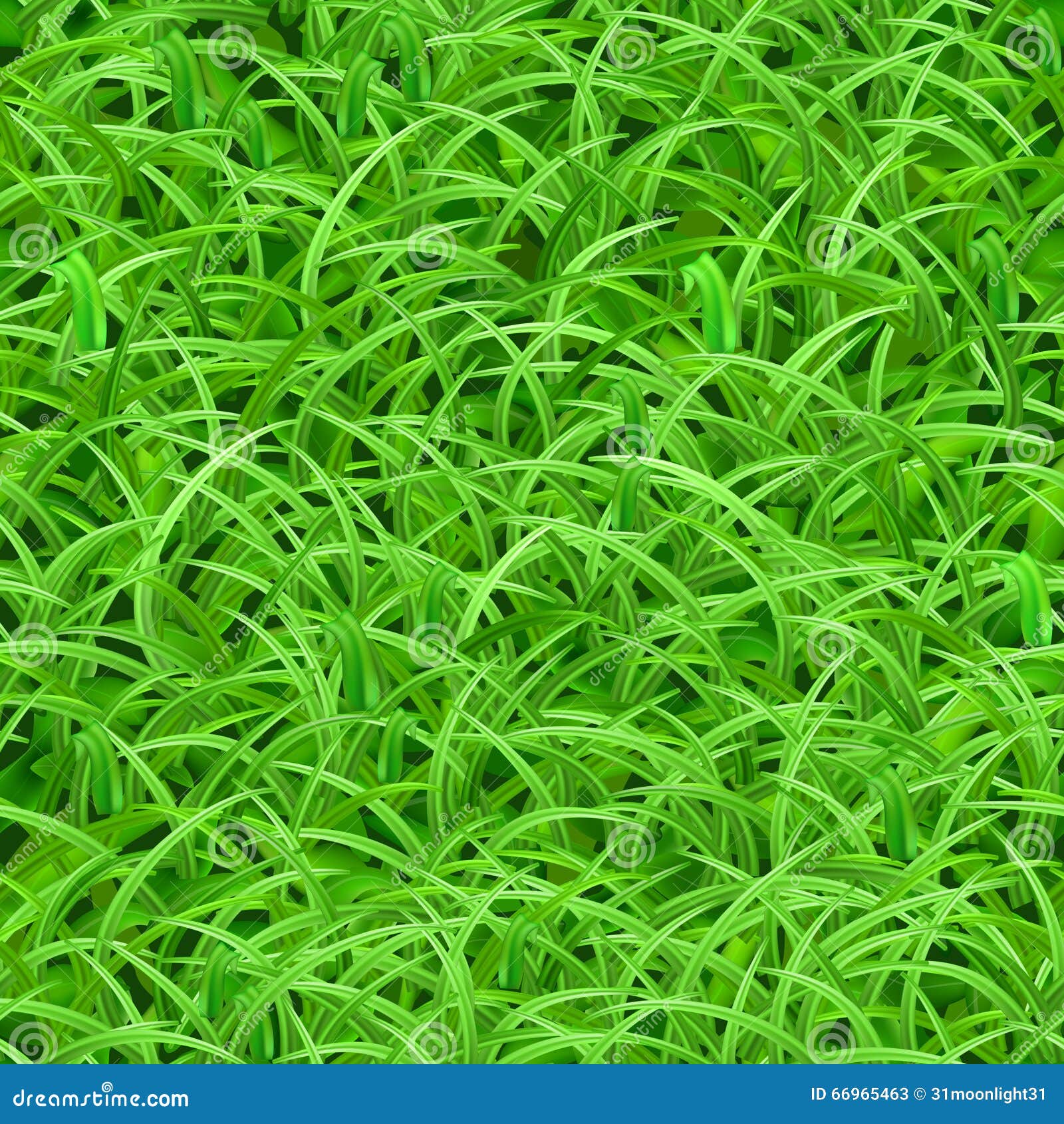Seamless Pattern of Green Grass Stock Vector - Illustration of land ...