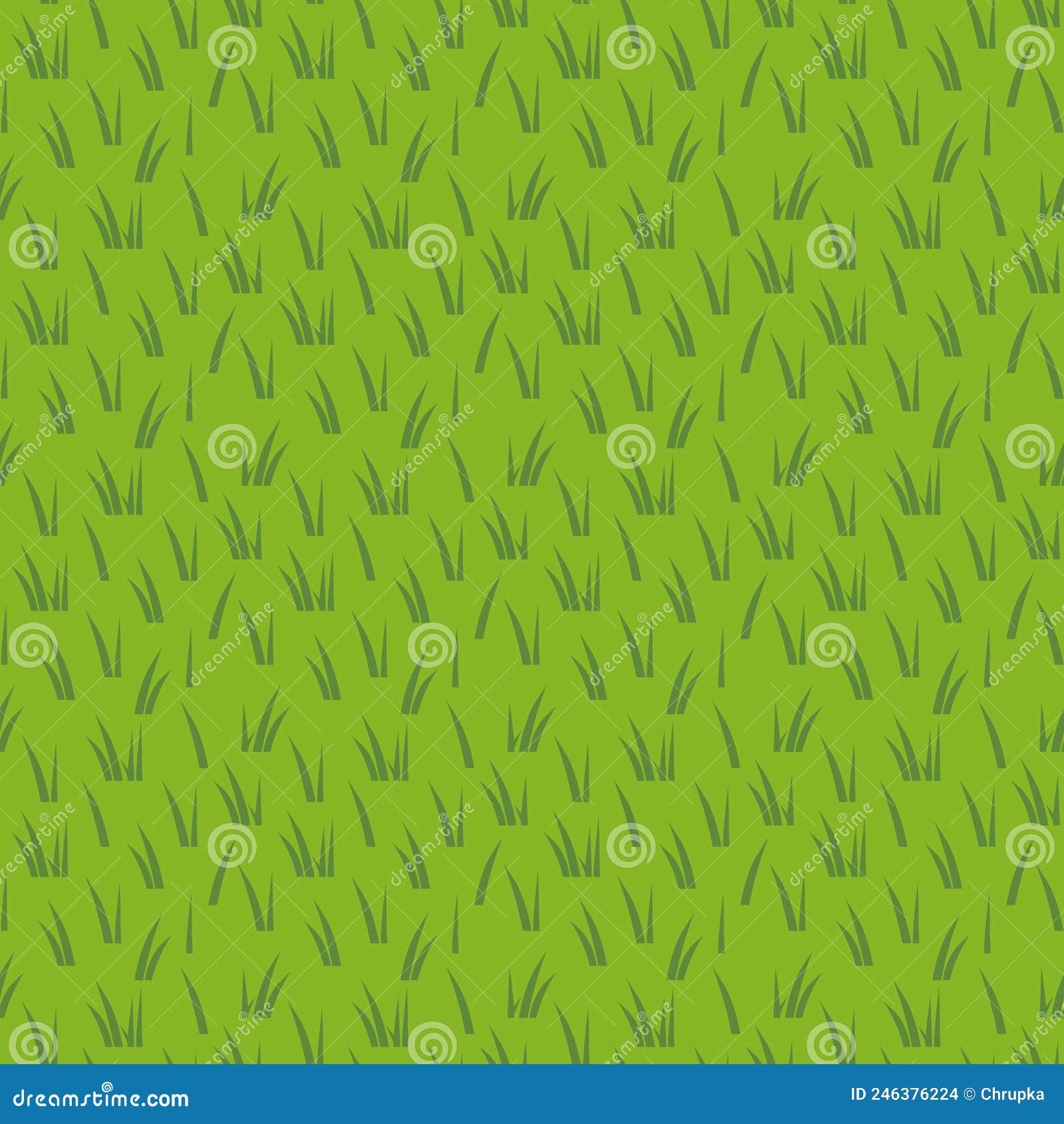 Seamless Pattern of Green Grass Stock Vector - Illustration of flora ...