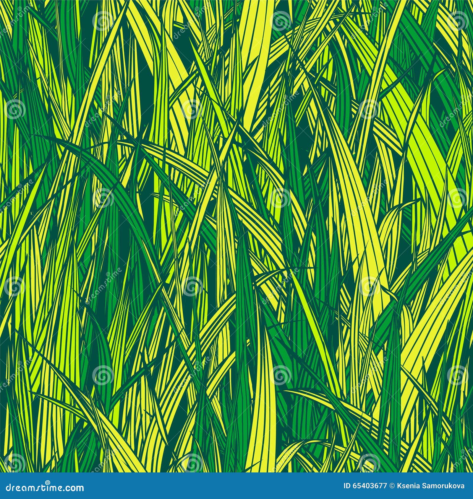 Seamless Pattern - Green Grass Stock Vector - Illustration of detailed ...