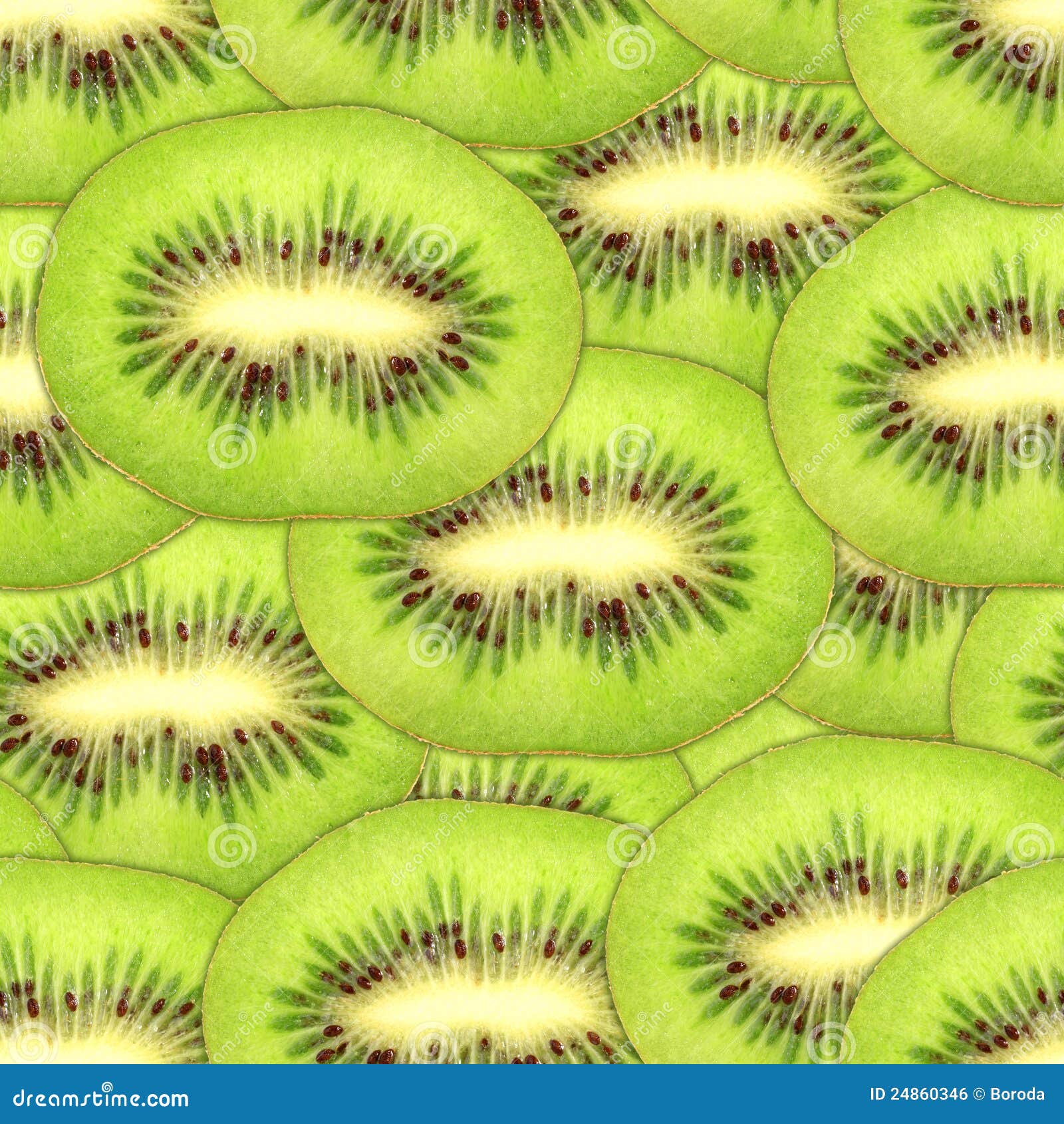 Seamless Pattern of Green Kiwi Slices Stock Photo - Image of eating ...