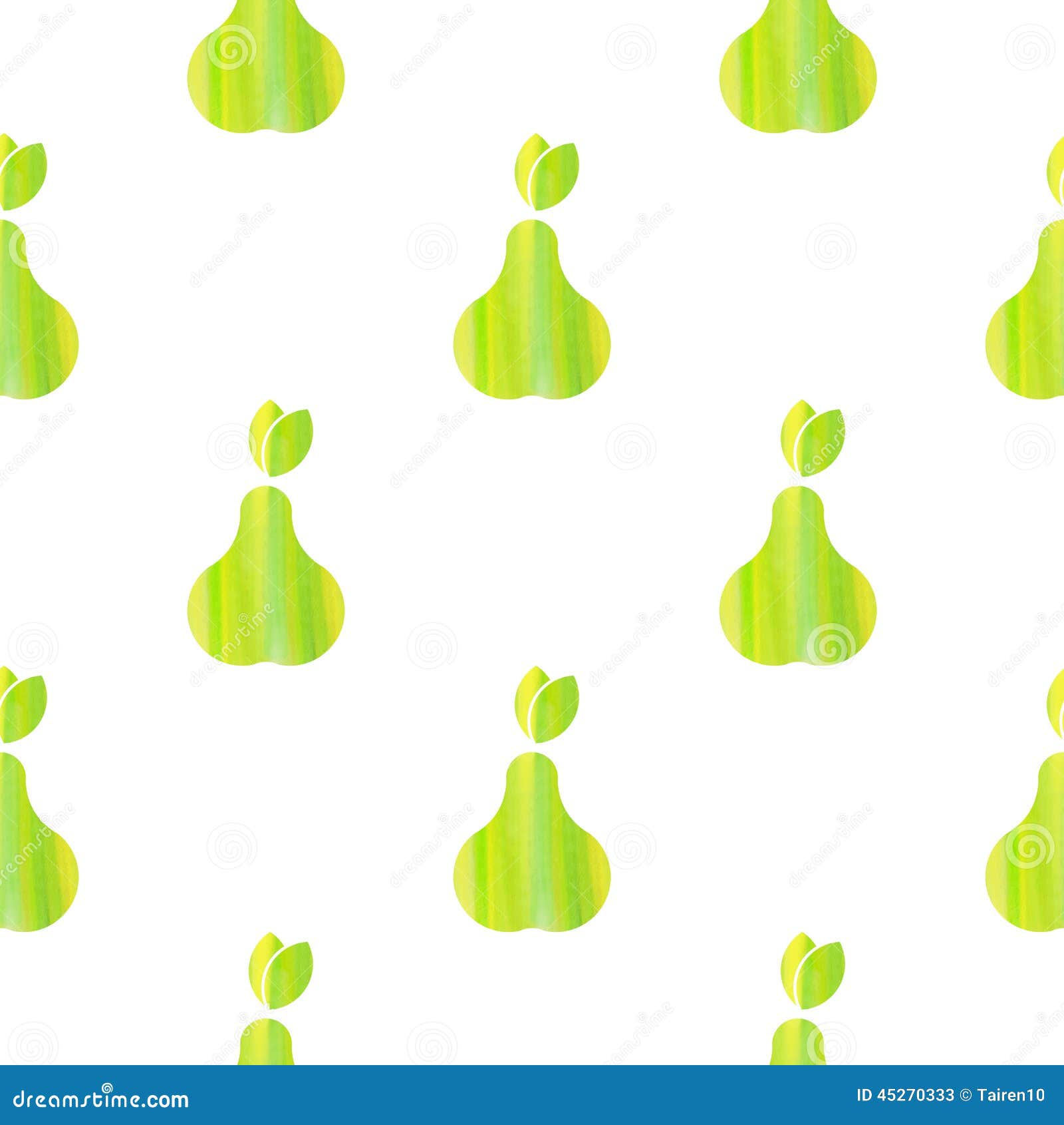 Seamless Pattern with Green Pears Stock Vector - Illustration of sign ...