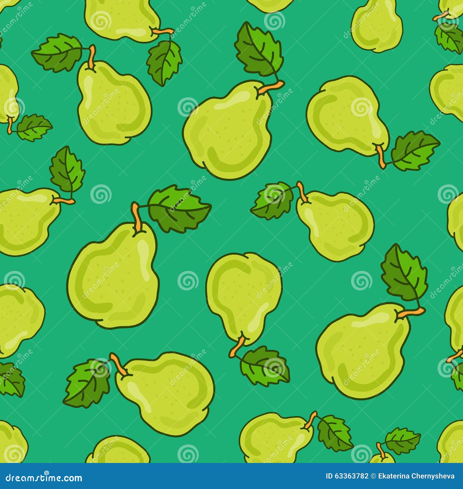 Seamless Pattern of a Green Pearson Stock Vector - Illustration of ...