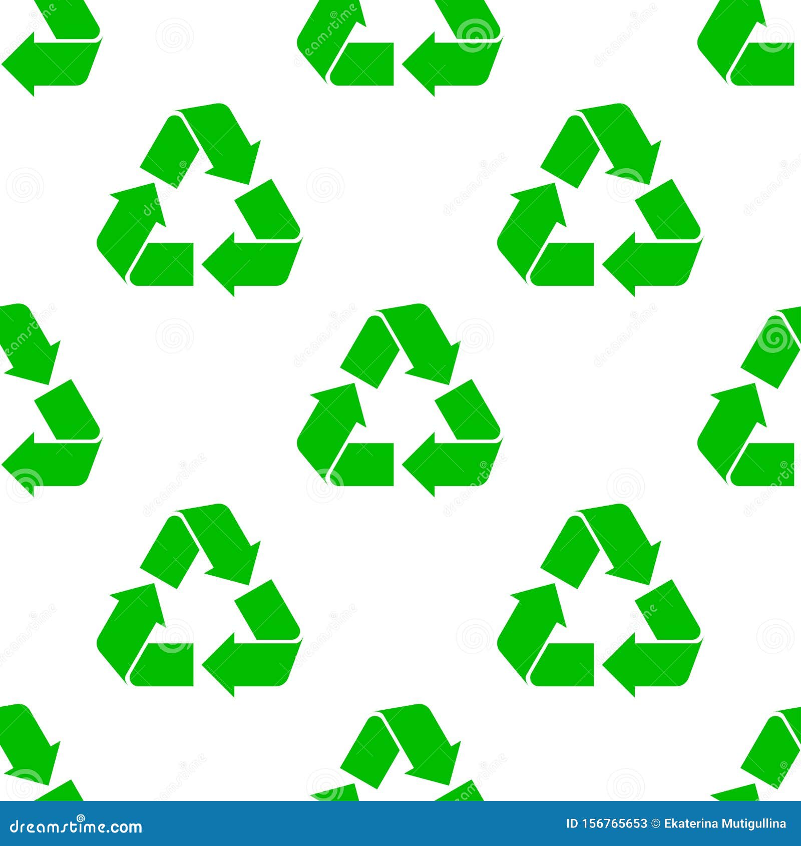 Seamless recycling pattern stock vector. Illustration of recycle ...