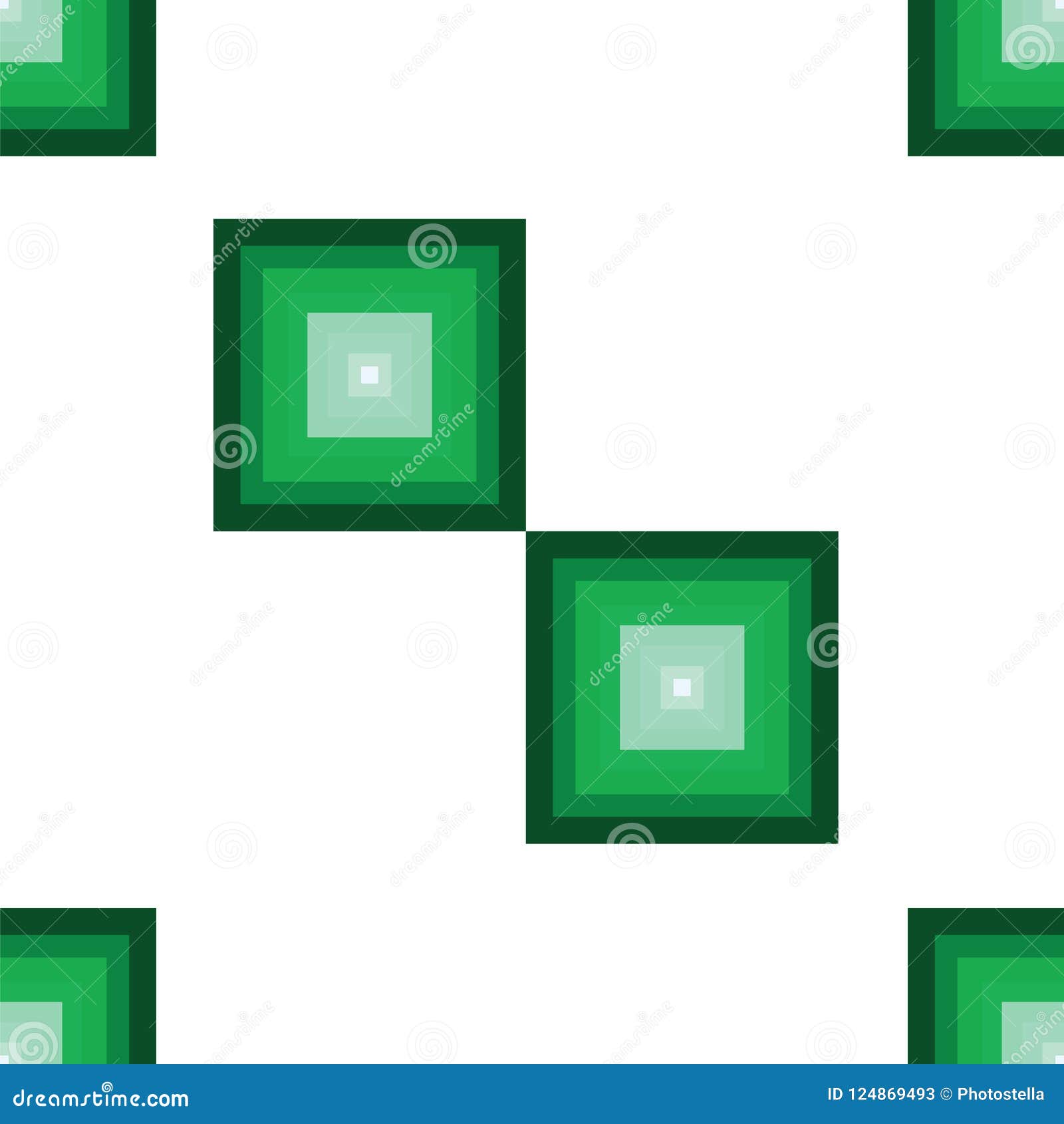 Seamless Pattern with Green Squares Vector - Geometrical Shapes Pattern ...