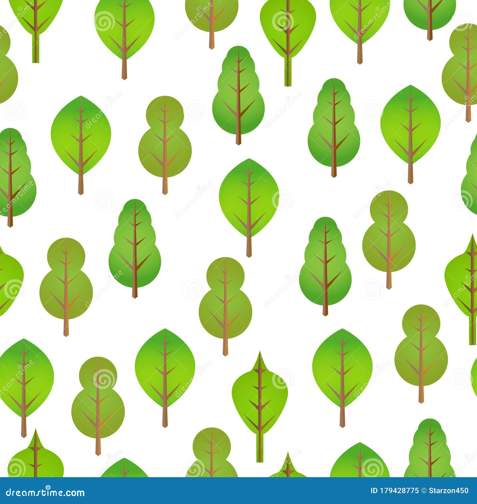 Seamless Pattern from Green Trees. Ecological Concept and Environment ...