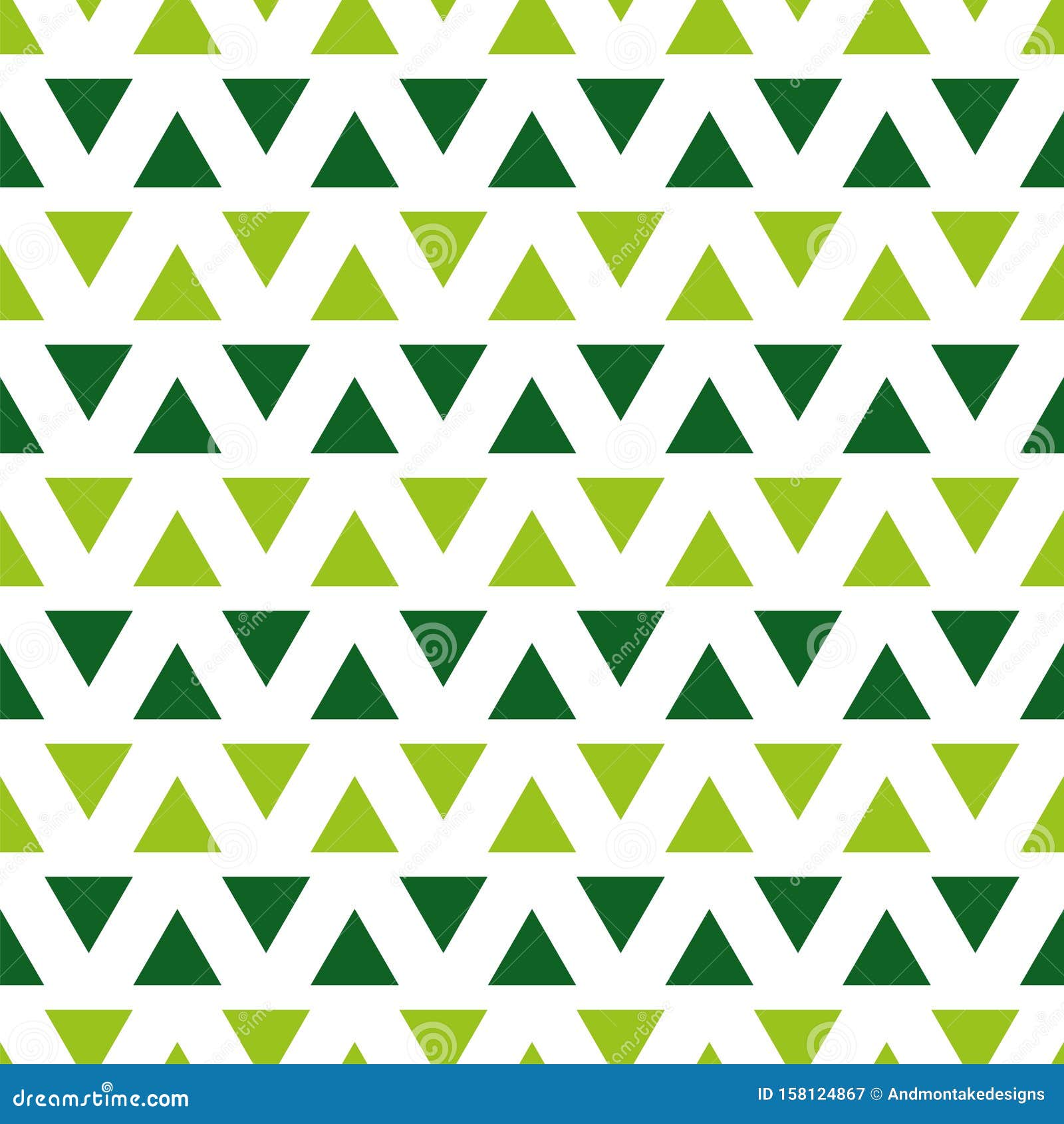 Seamless Pattern with Green Triangles Stock Vector - Illustration of ...