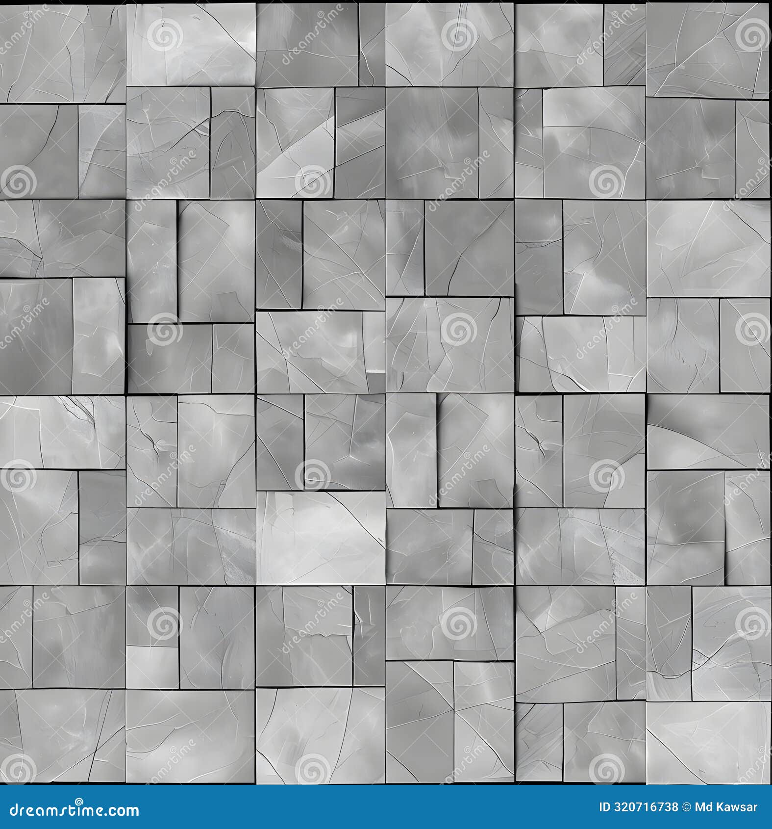 Seamless Grey Ceramic Tile Pattern - Modern Minimalist Stock Illustration - Illustration of ...