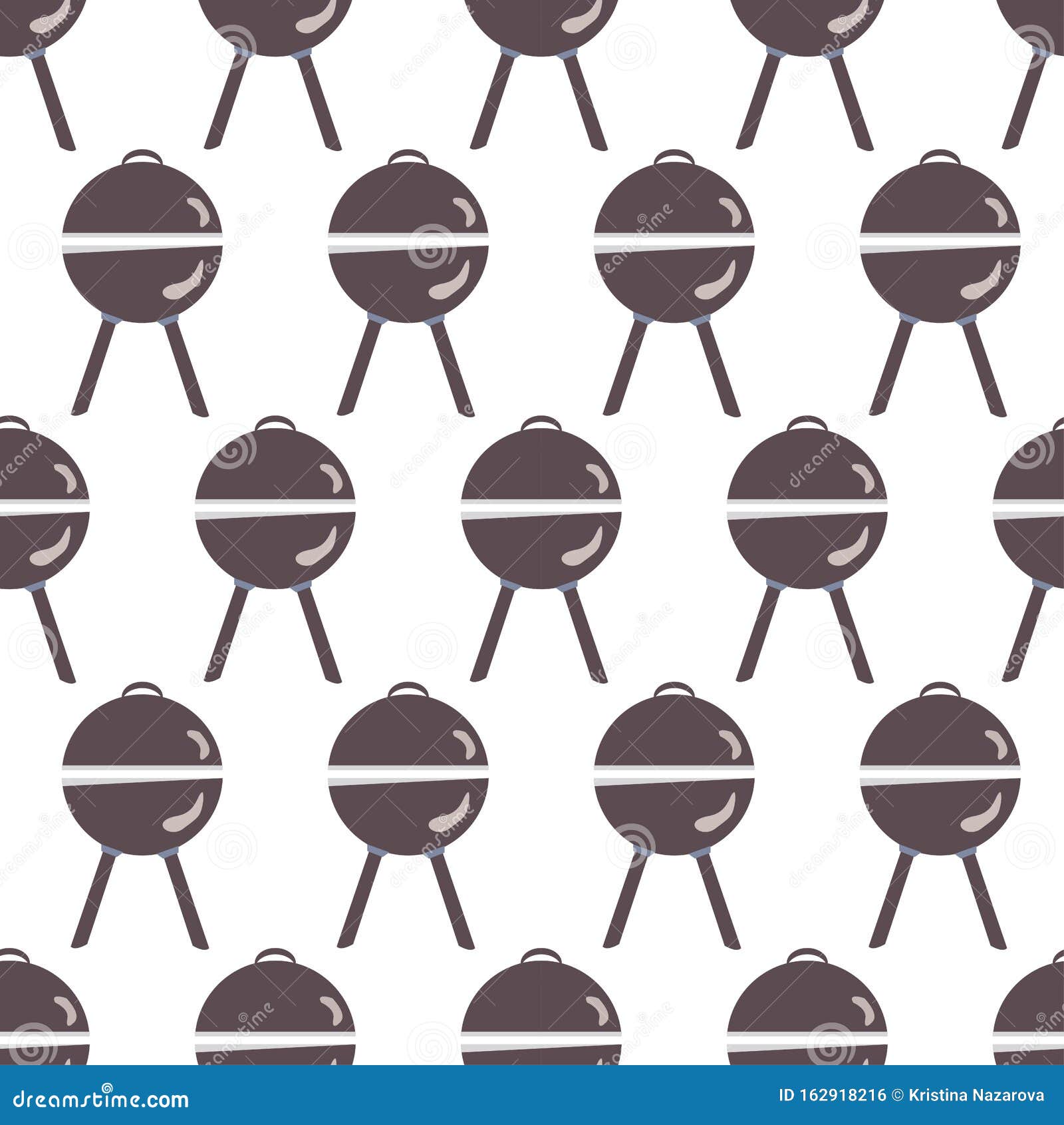 Seamless Pattern with Grill Stock Illustration - Illustration of ...