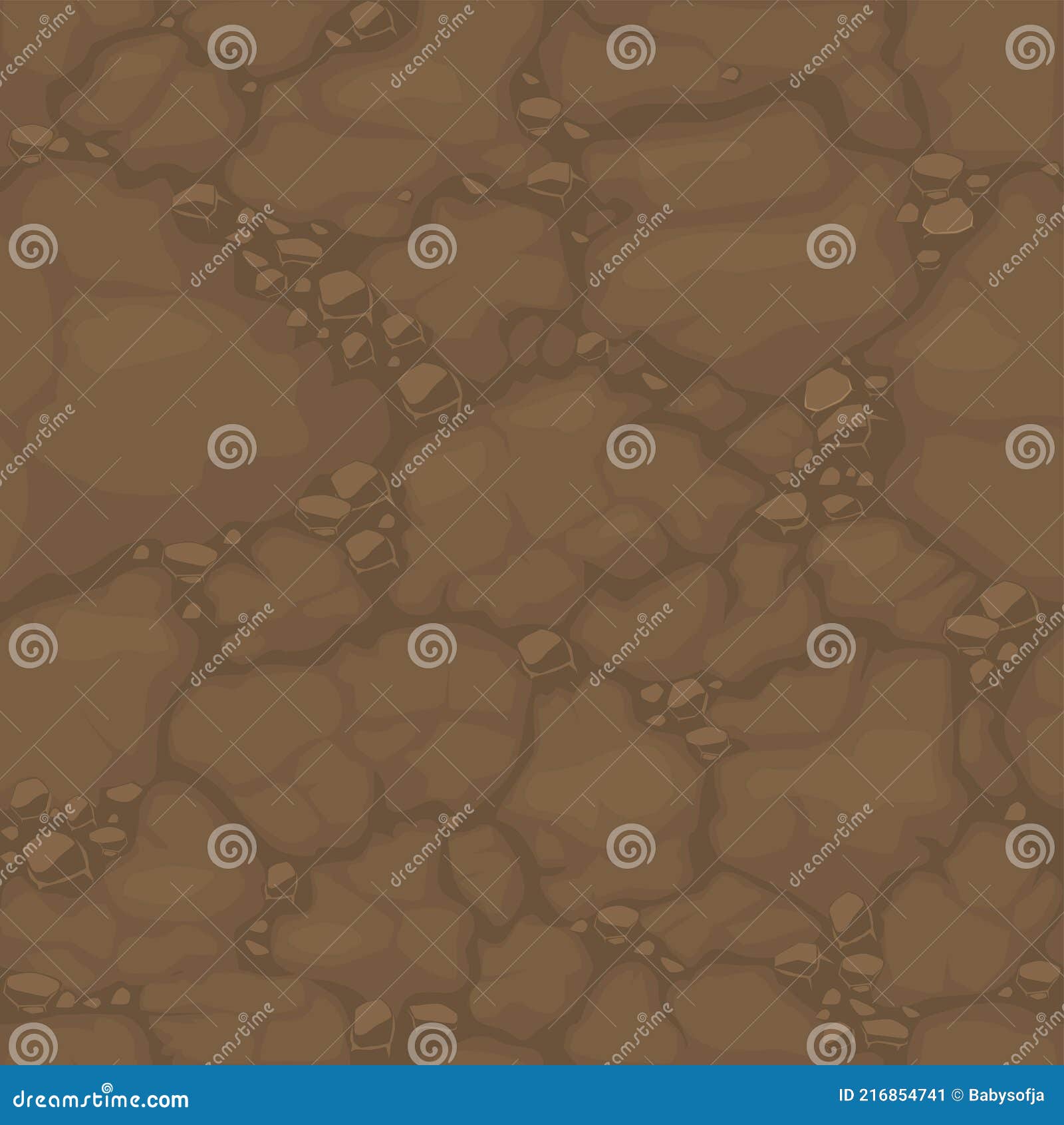 Seamless Pattern Ground with Stones, Brown Soil Texture for Wallpaper ...