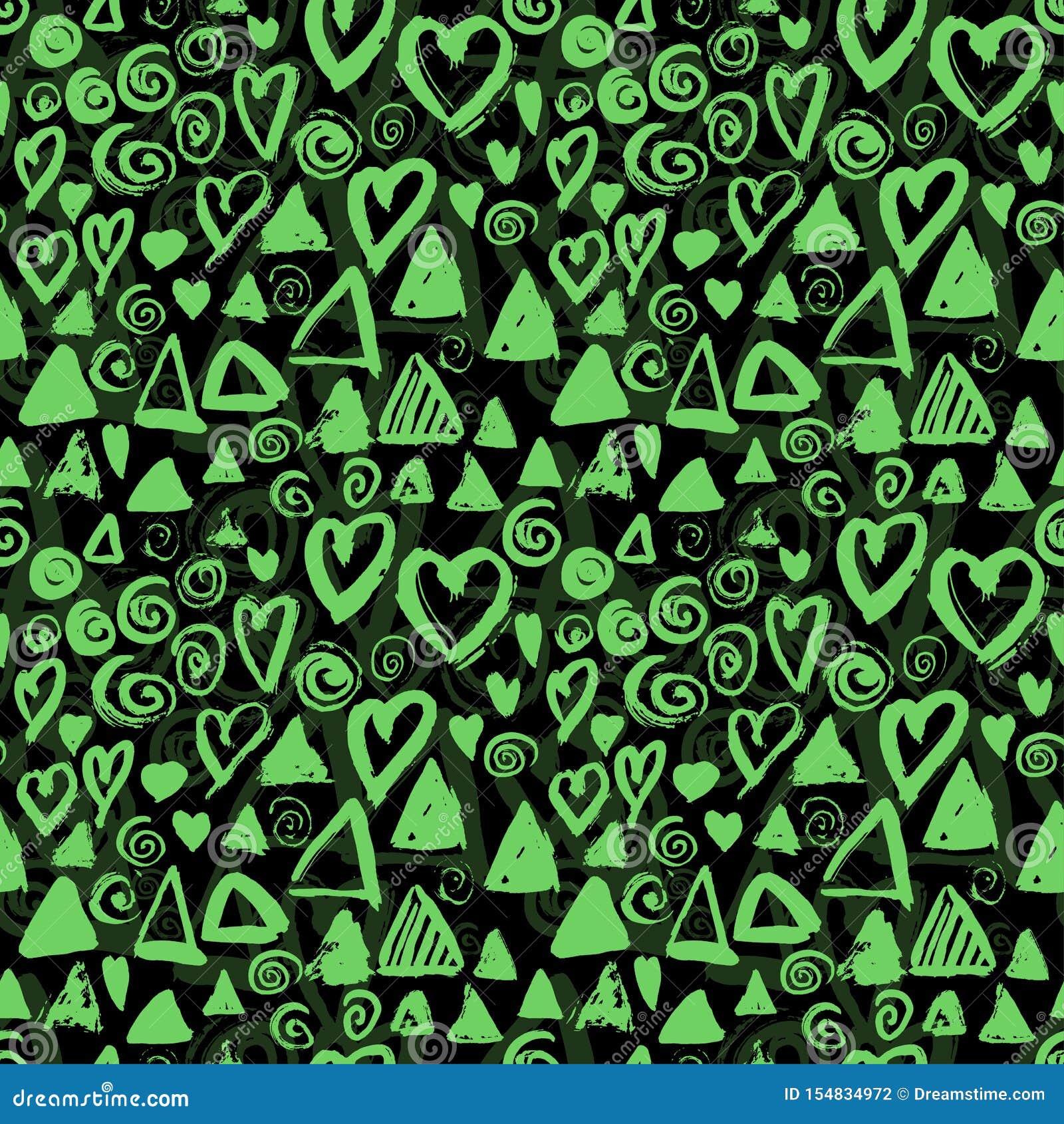 Seamless Pattern with Grunge Styled Shapes Stock Vector - Illustration ...