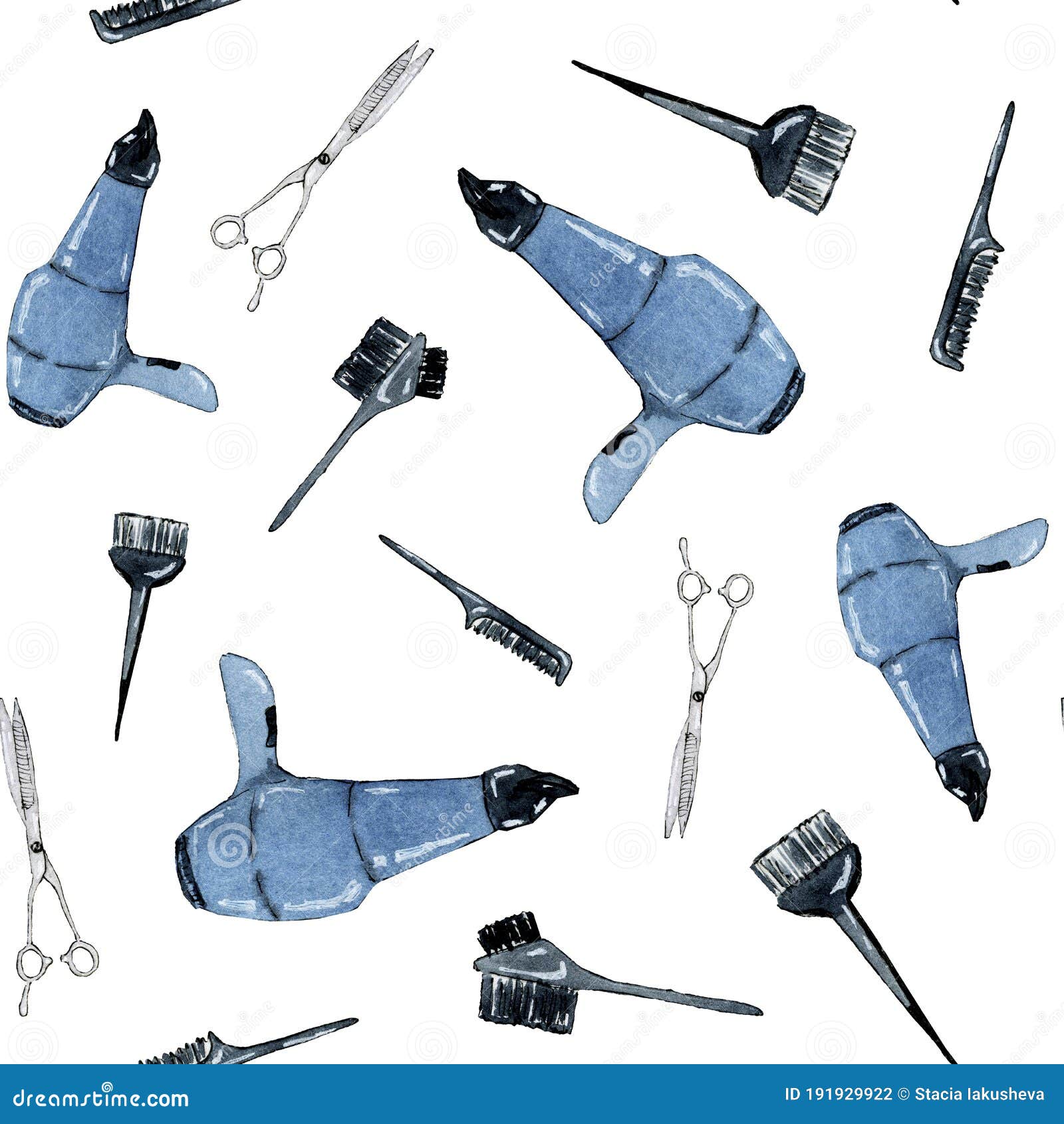 Hairdressing Tools And Products Cartoon Vector | CartoonDealer.com ...