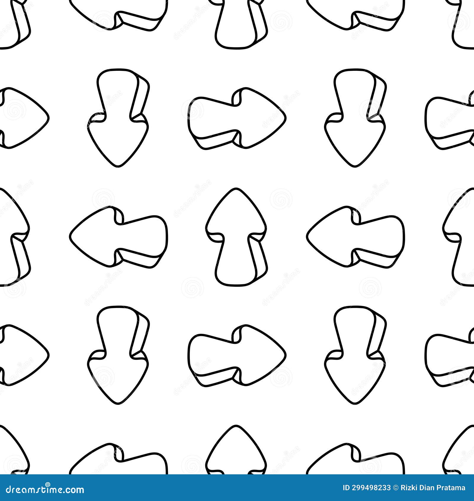 Seamless Pattern Hand Drawn Arrow3 Stock Vector - Illustration of collection, download: 299498233