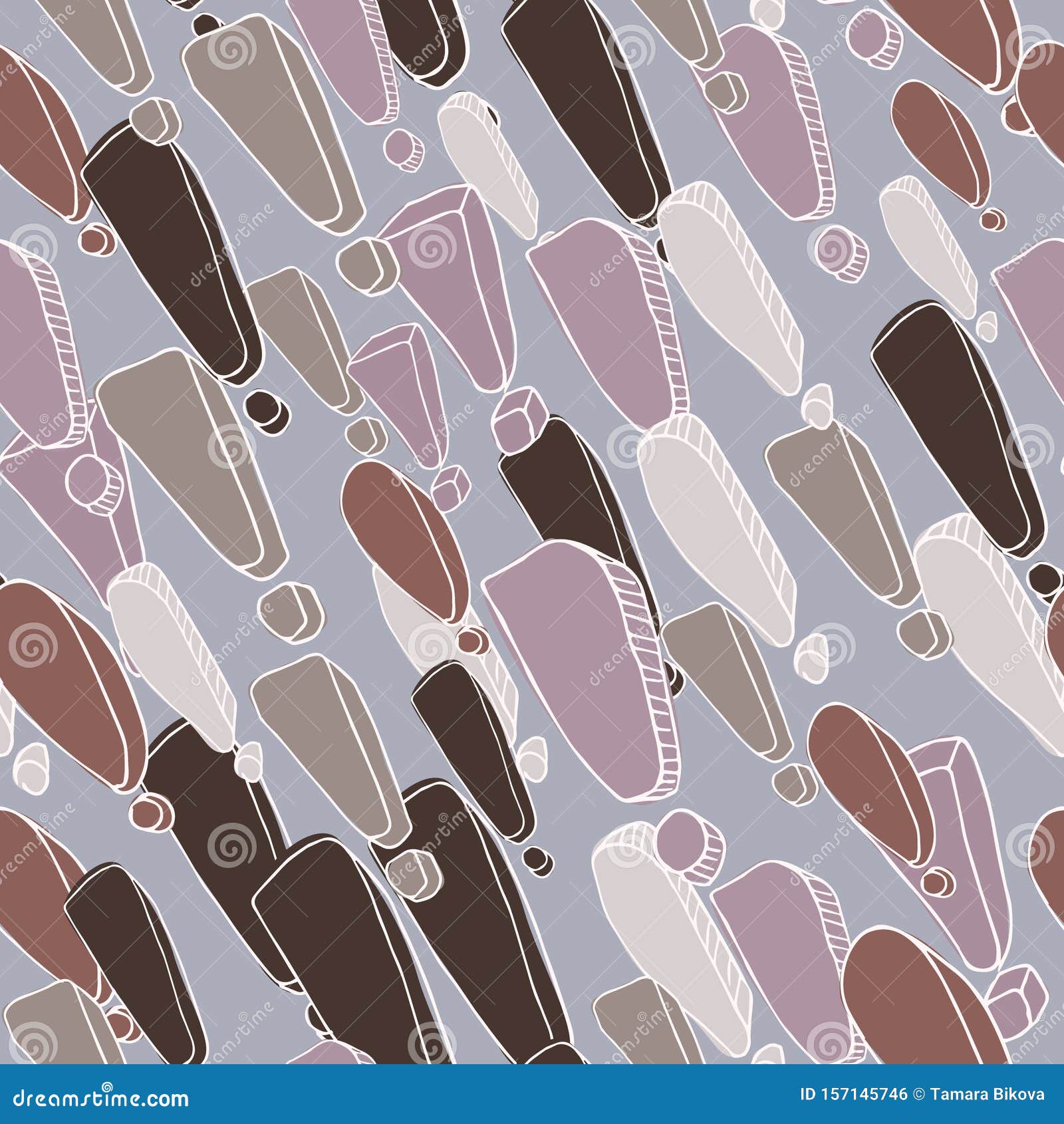 Seamless Pattern Doodle Exclamation Marks Stock Illustration ...