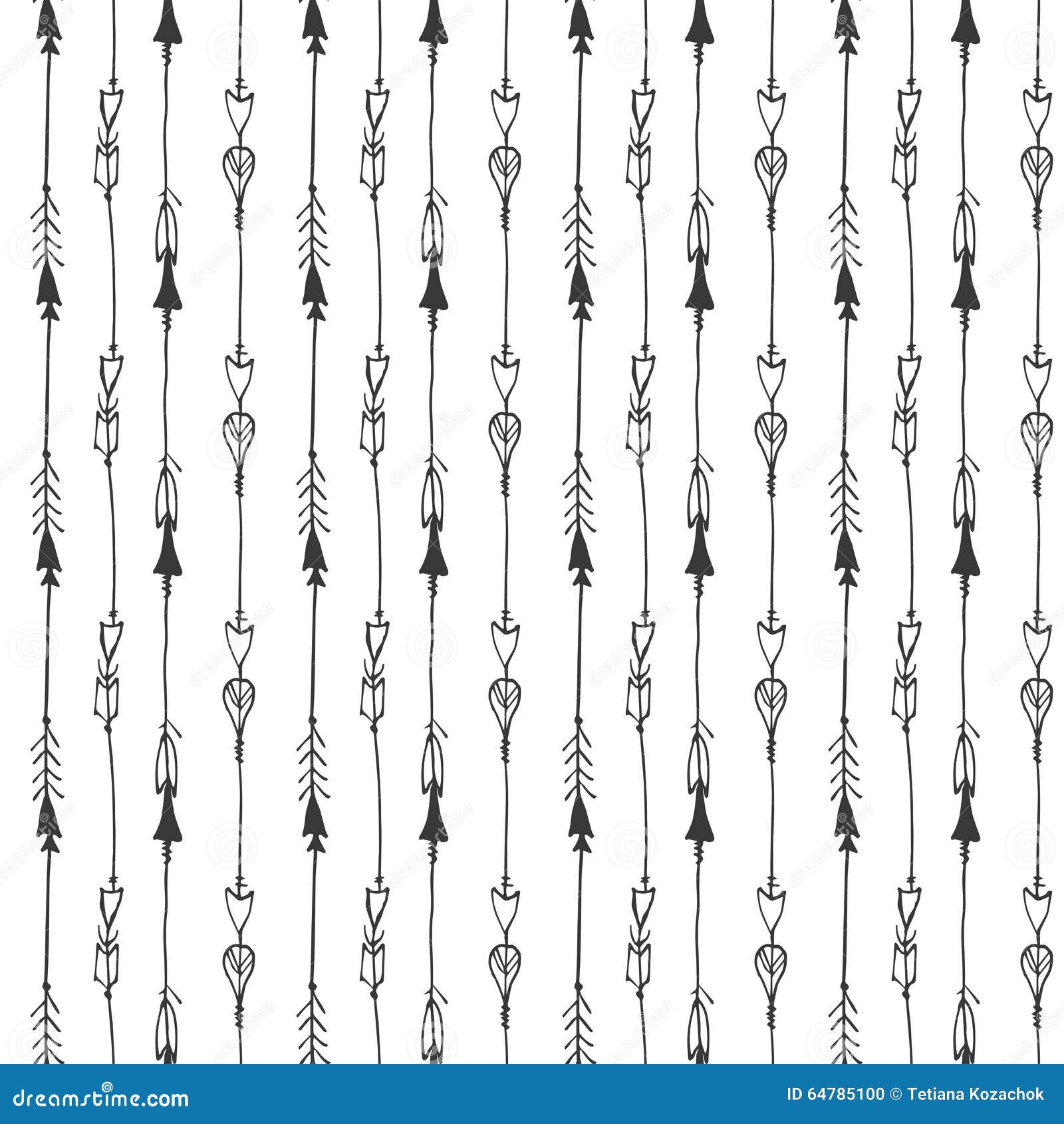 Flying Arrows On Blue Sky Background. Group Of Arrow Fly With Unique ...