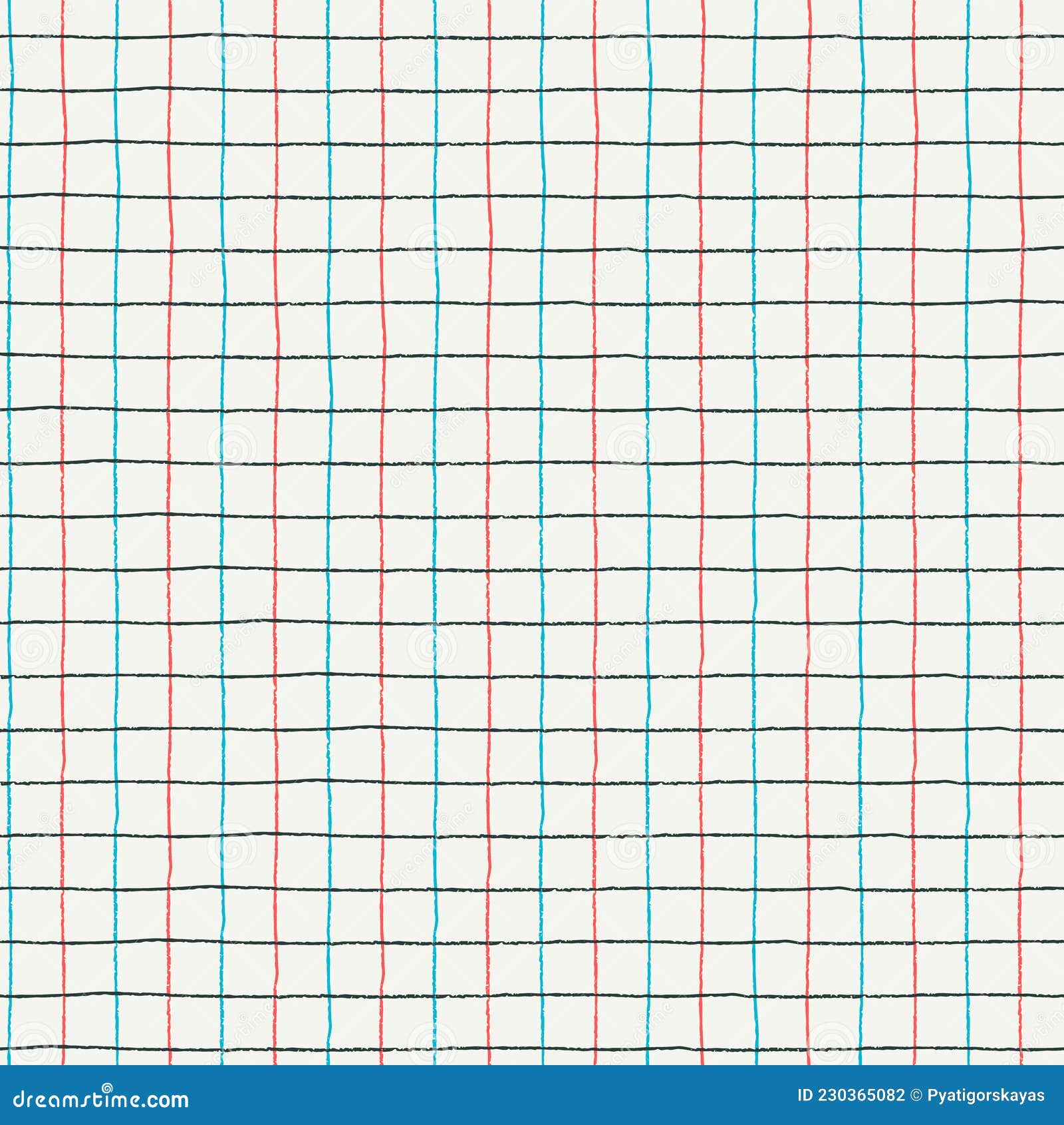 Seamless Pattern with Hand Drawn Grid on Light-colored Background Stock ...