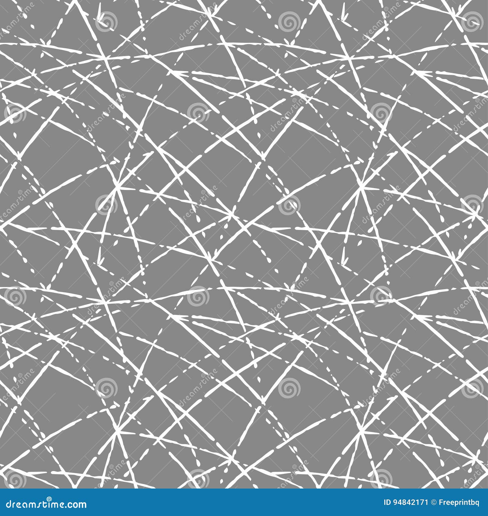 Seamless Pattern with Hand Drawn Irregular Lines. Stock Illustration ...